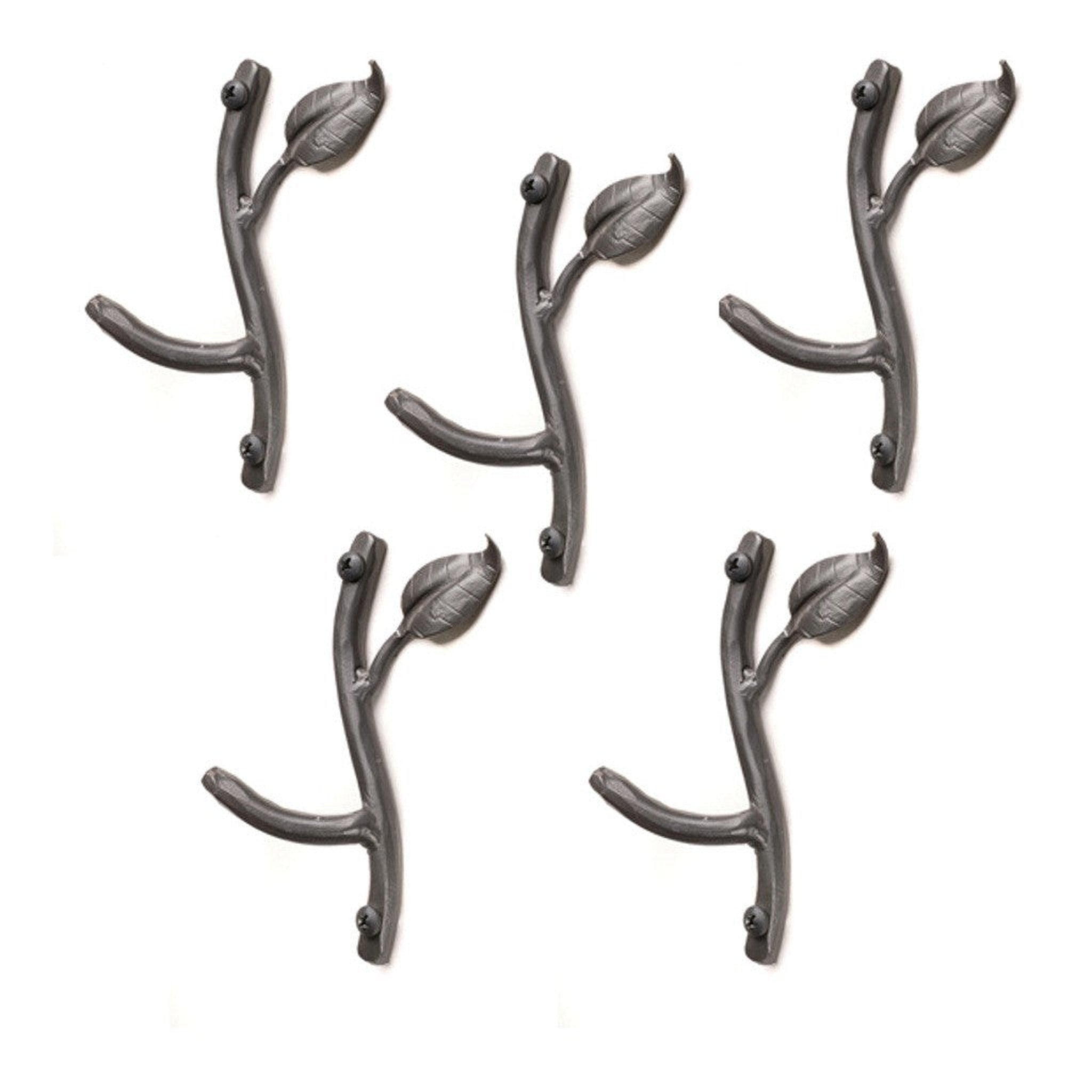 Stone County Ironworks Sassafras 5" 5-Piece Satin Black Iron Single Ho ...