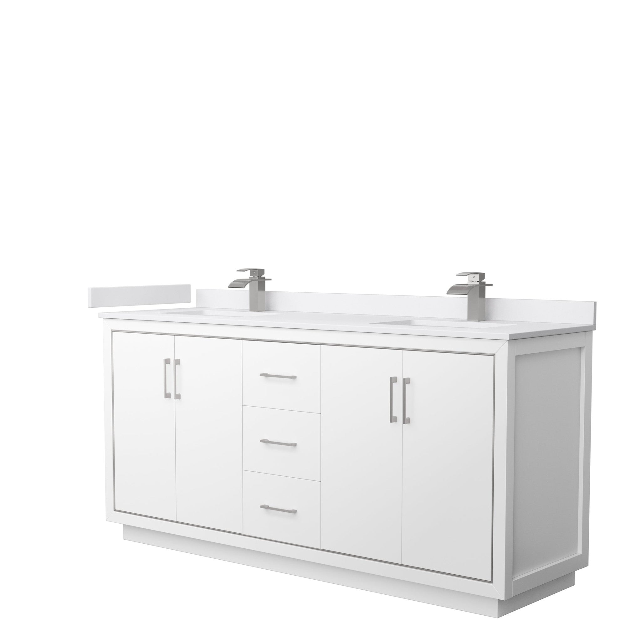 Wyndham Collection Icon 72" Double Bathroom Vanity in White, White Cul – US Bath Store