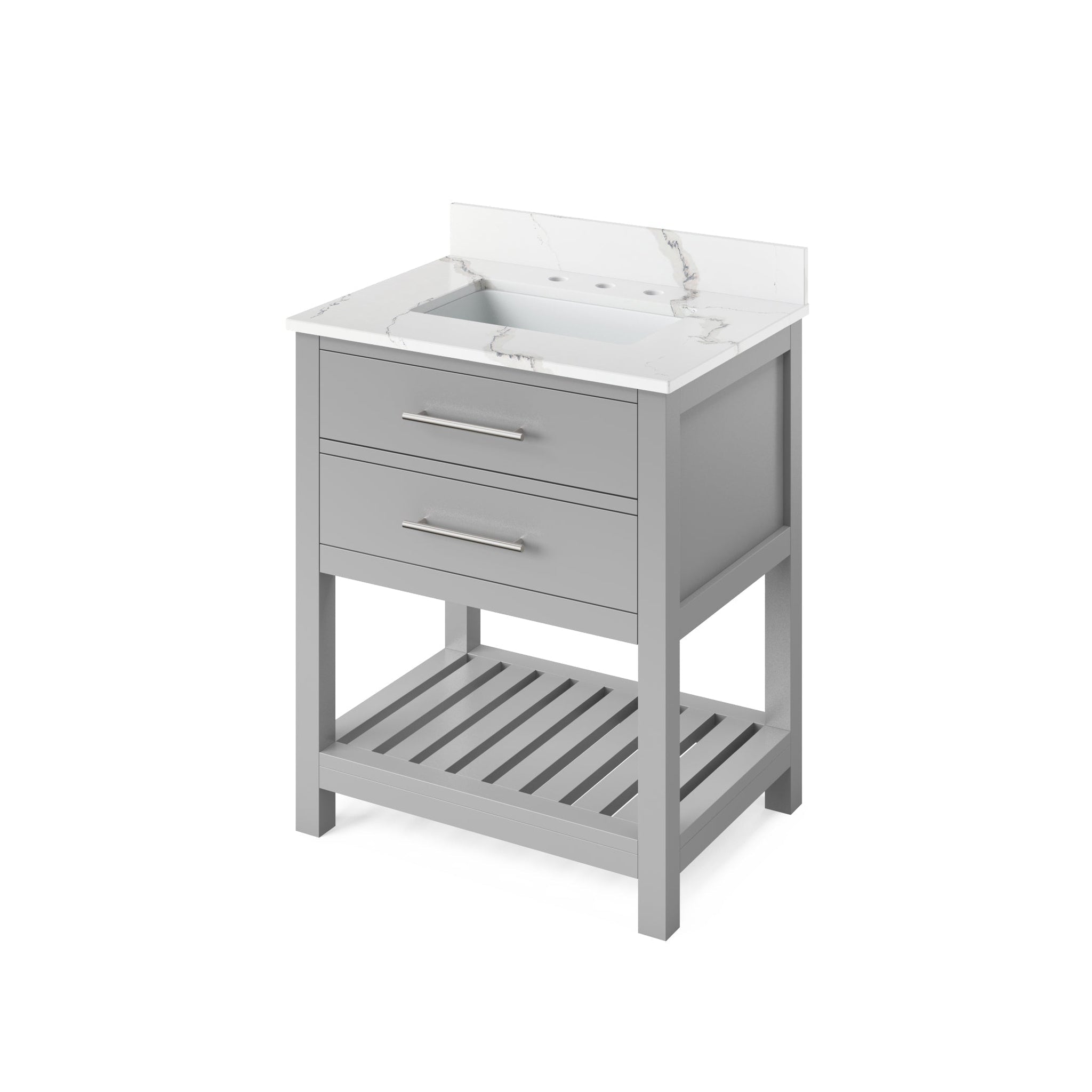 Hardware Resources Jeffrey Alexander Wavecrest 30" Gray Freestanding V – US Bath Store