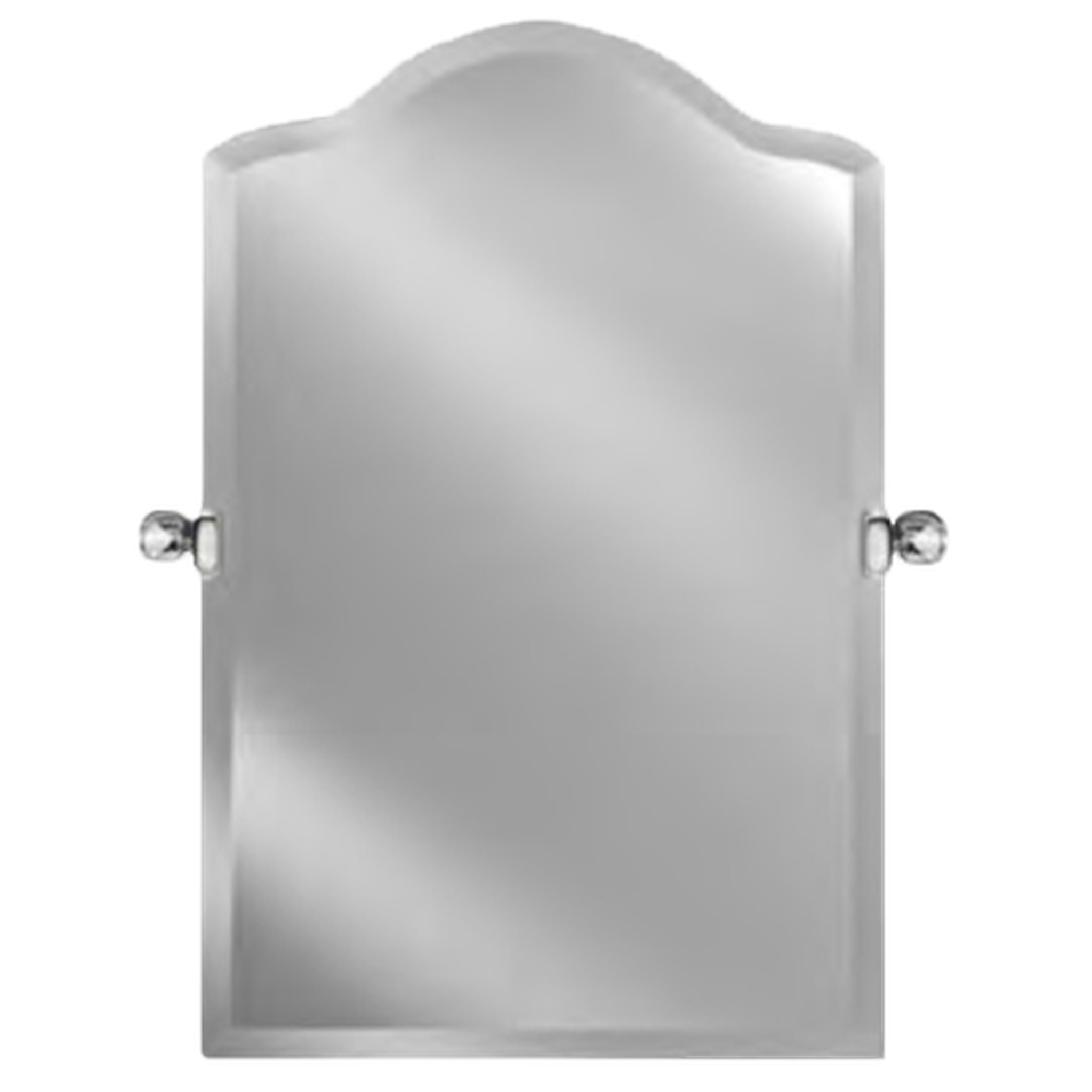 Afina Radiance 24" x 35" Scallop Top Frameless Beveled Wall Mirror Wit ...