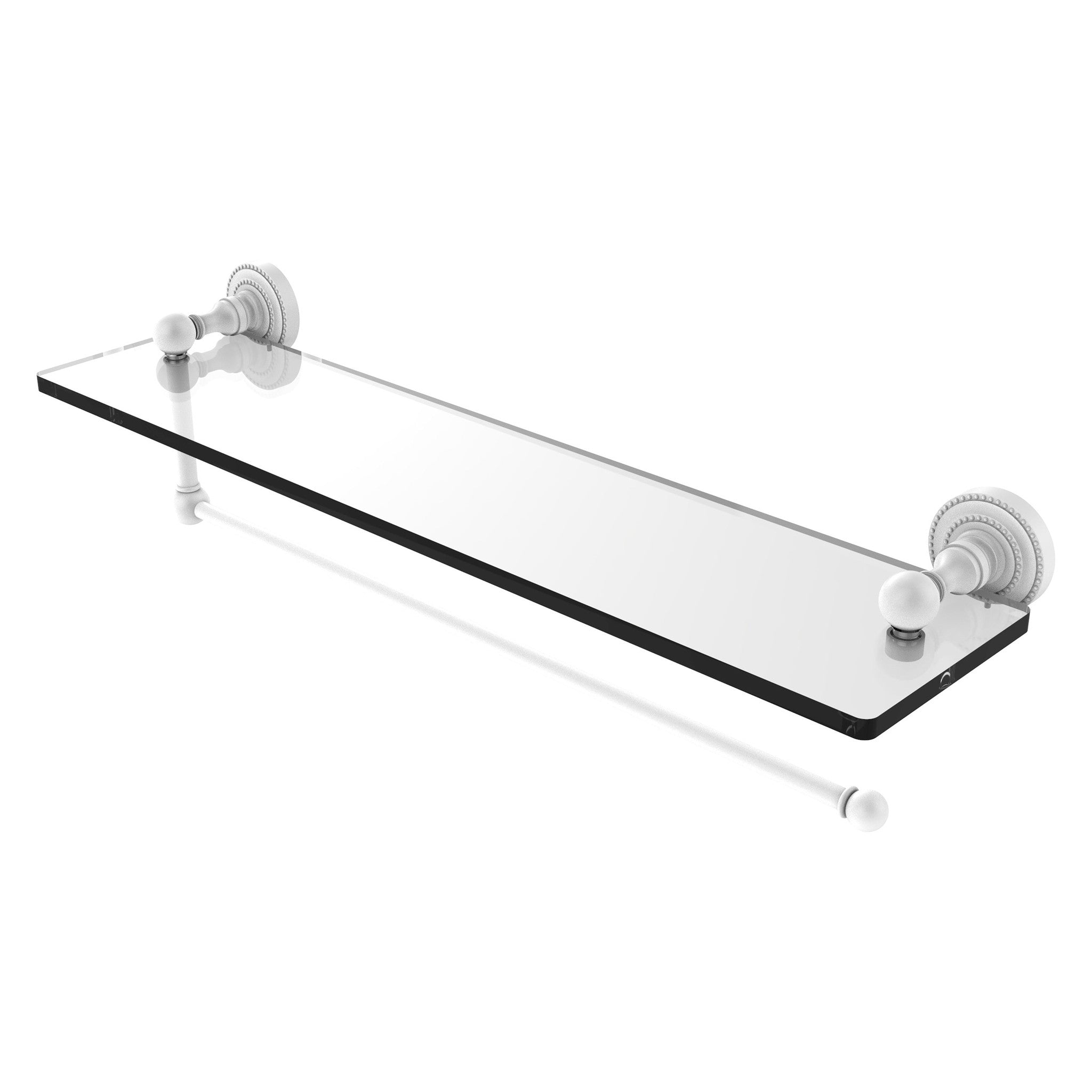 Allied Brass Dottingham 22" x 5" Matte White Solid Brass Paper Towel H ...
