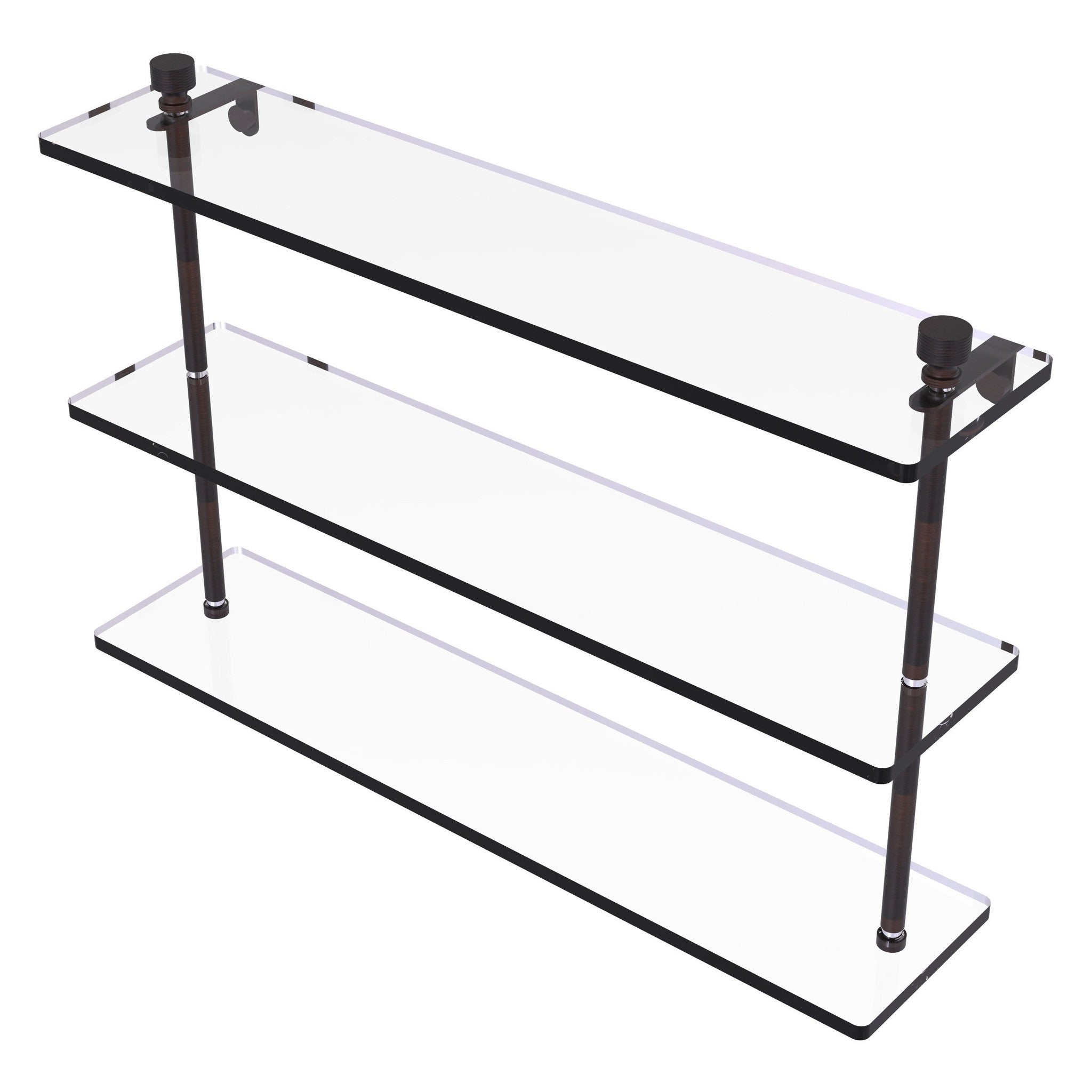 Allied Brass Foxtrot 22" x 5" Venetian Bronze Solid Brass Triple Tiere ...
