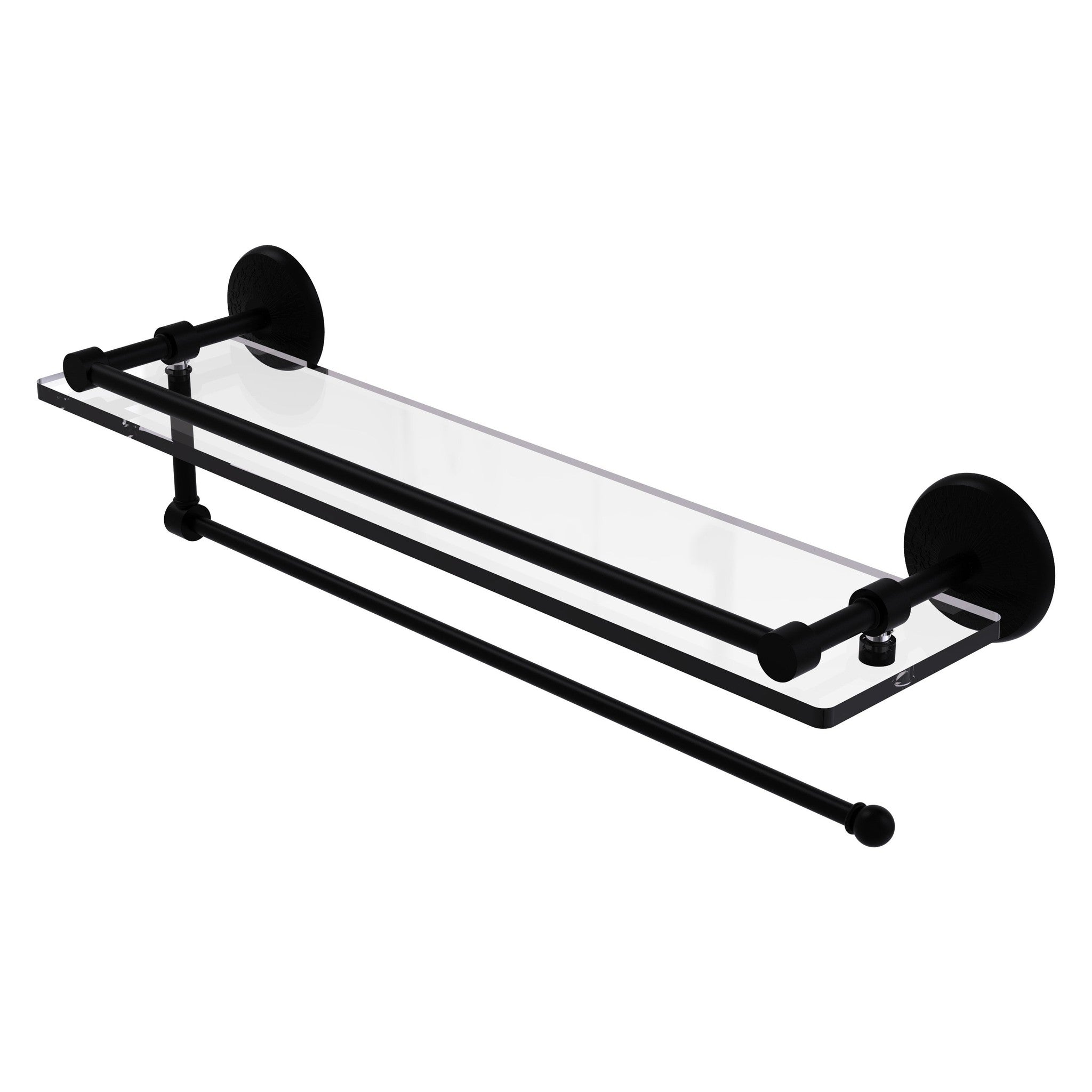 Allied Brass Prestige Monte Carlo 22" x 5" Matte Black Solid Brass Pap ...