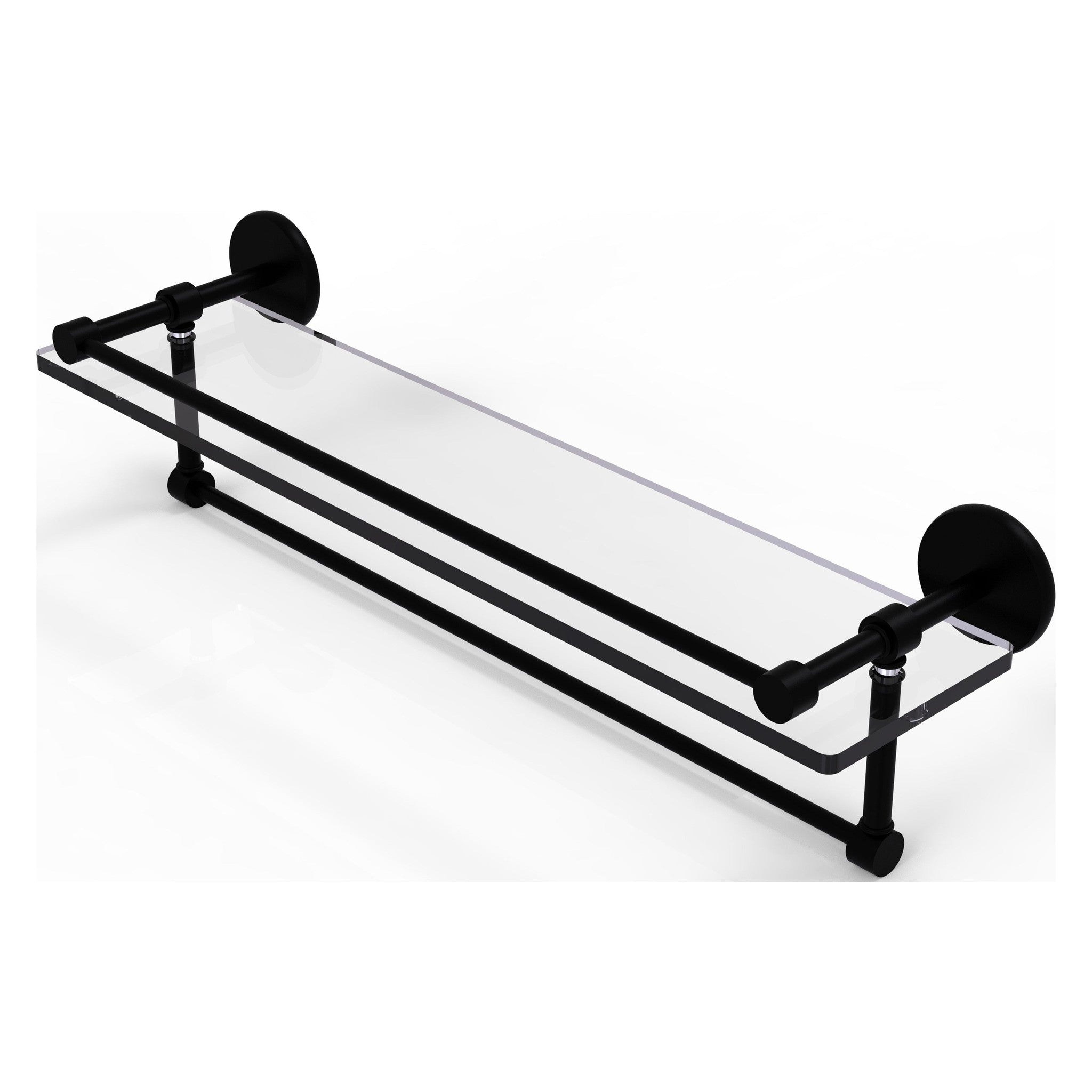 Allied Brass Prestige Skyline 22" x 5" Matte Black Solid Brass Gallery ...