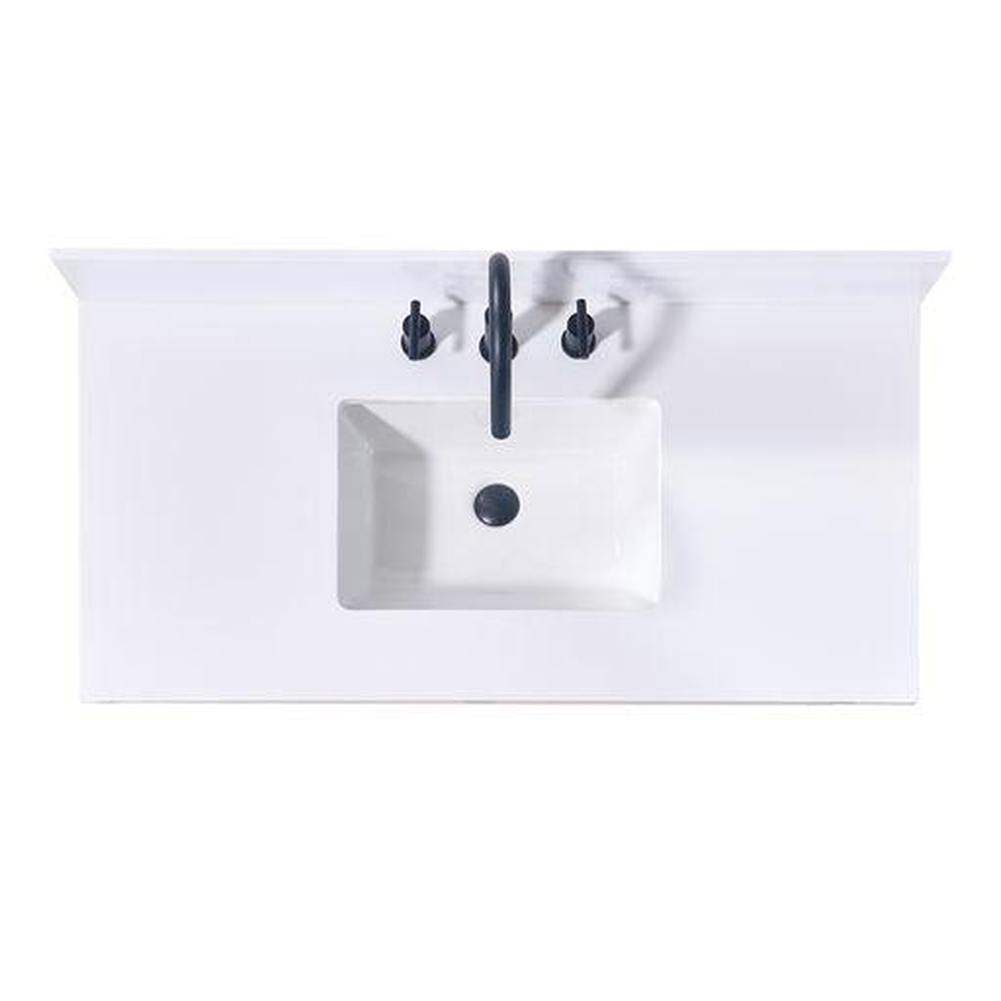 Altair Andalo 43" x 22" Snow White Composite Stone Bathroom Vanity Top ...