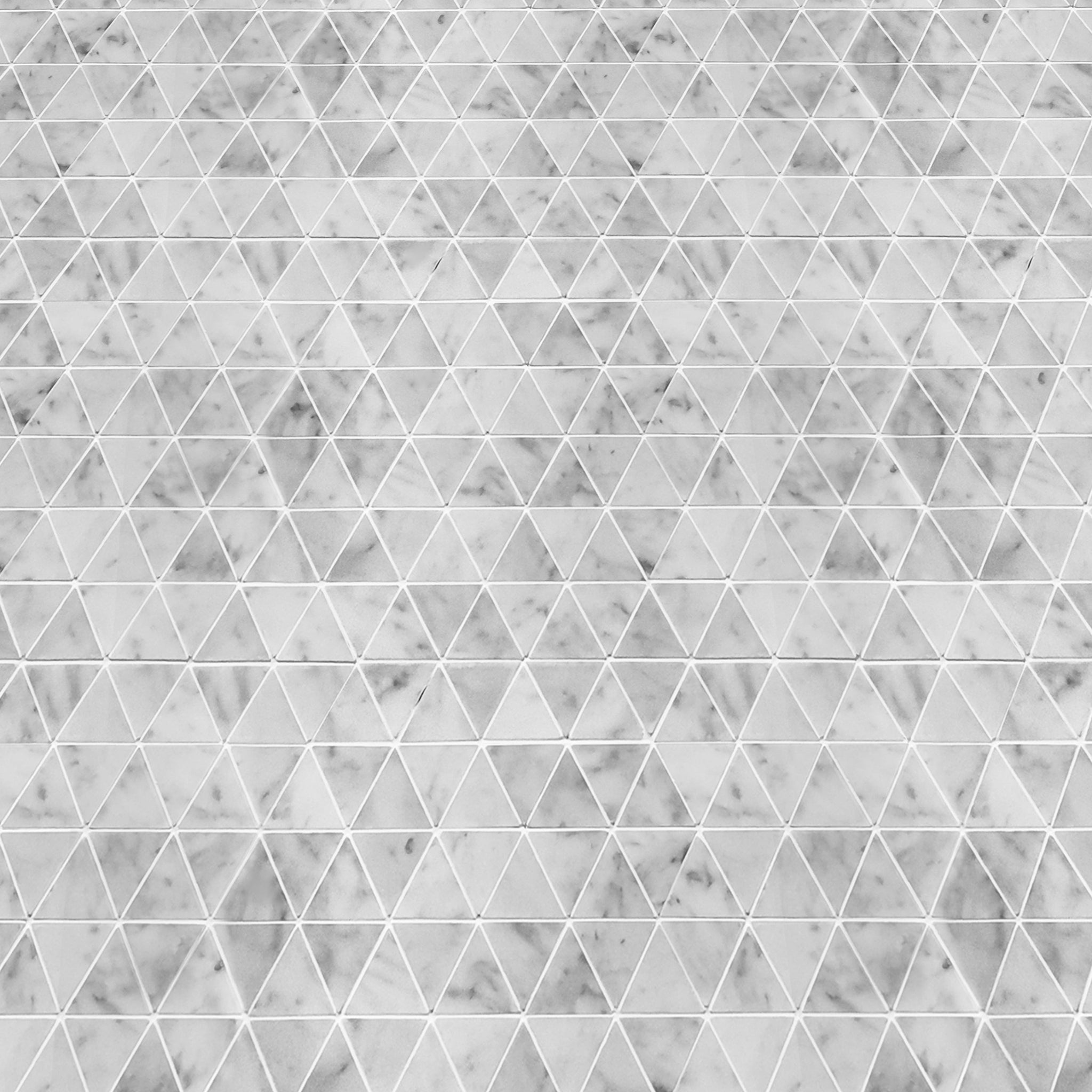 Altair Burgos 11 pcs. Triangle Carrara White Marble Mosaic Floor and W ...