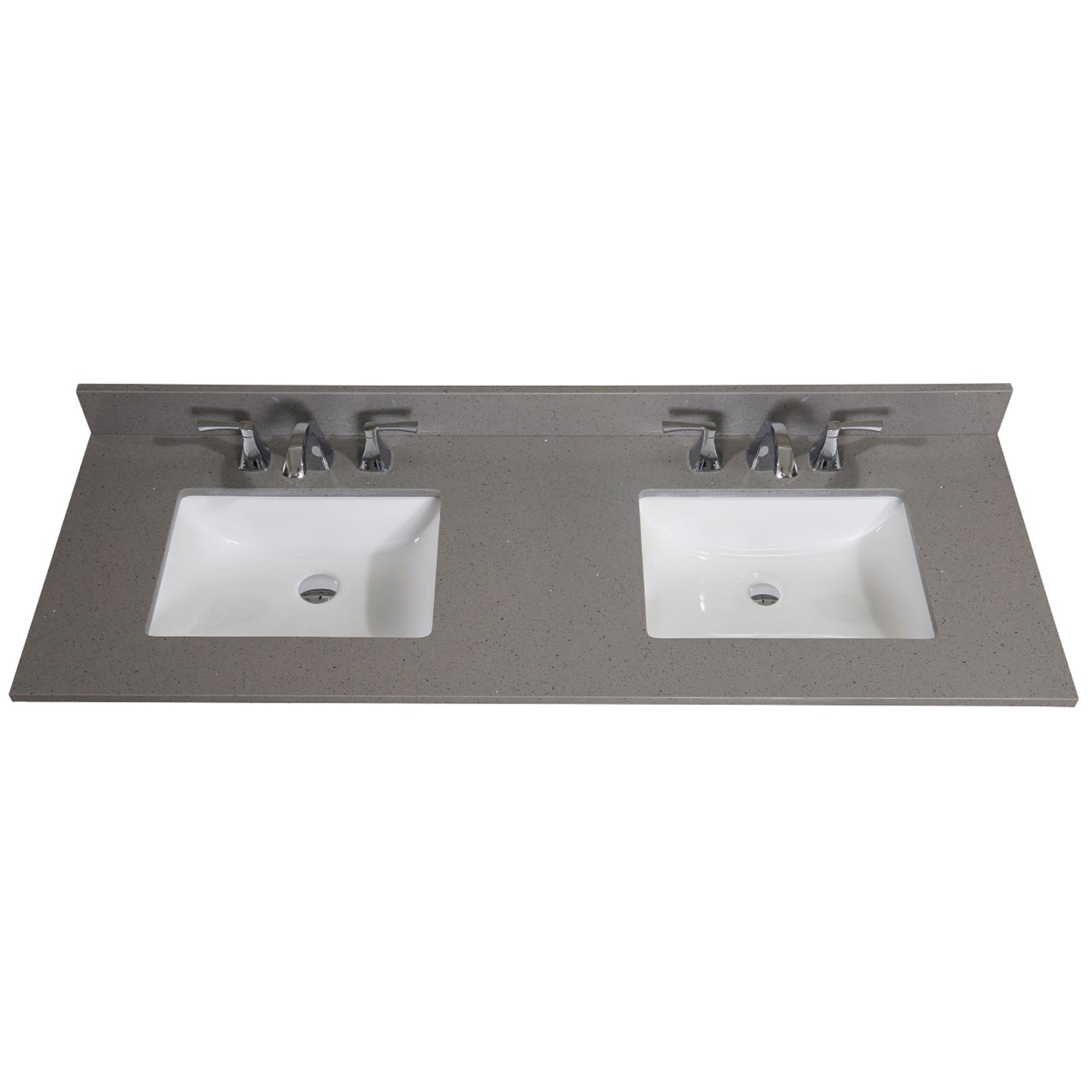Altair Imperia 61" x 22" Mountain Gray Composite Stone Bathroom Vanity ...