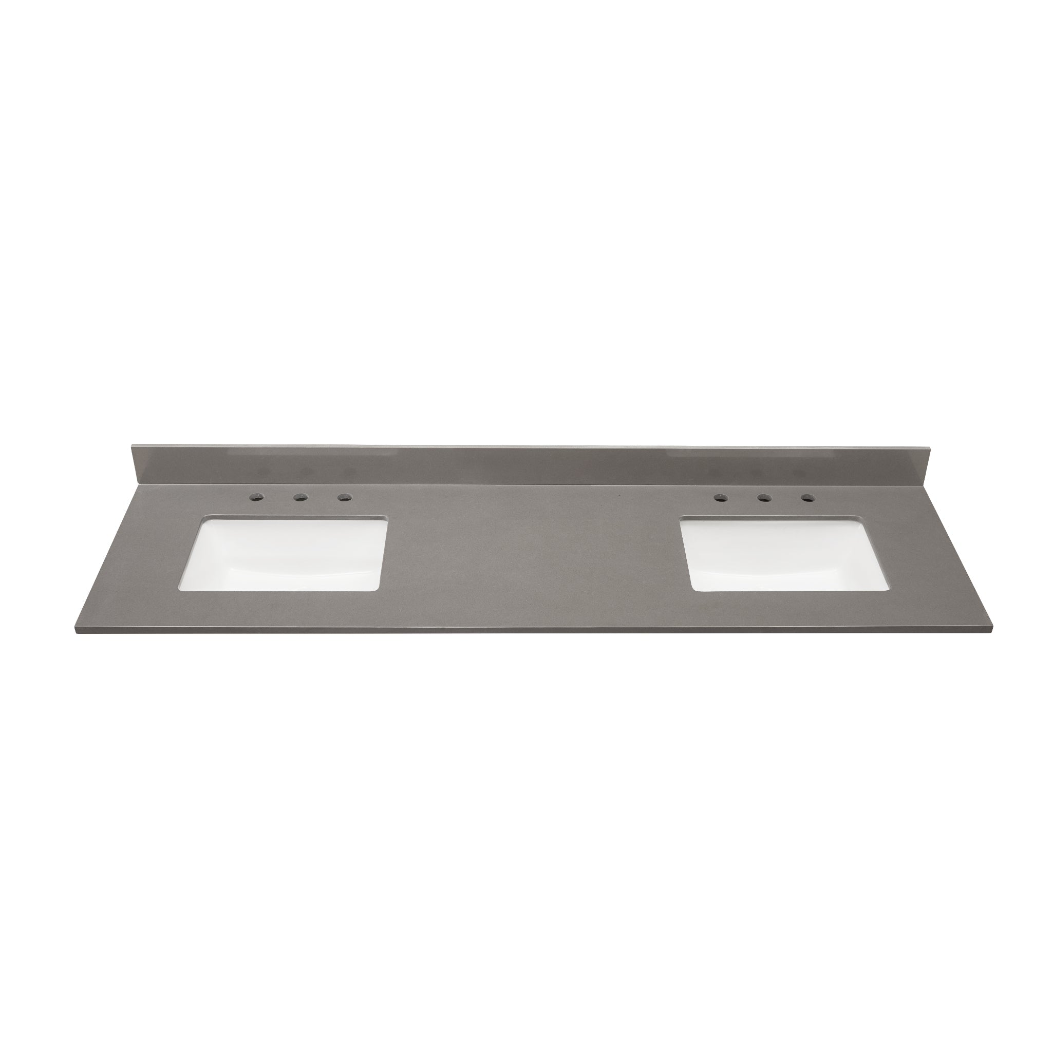 Altair Madrid 73" x 22" Concrete Grey Composite Stone Bathroom Vanity ...