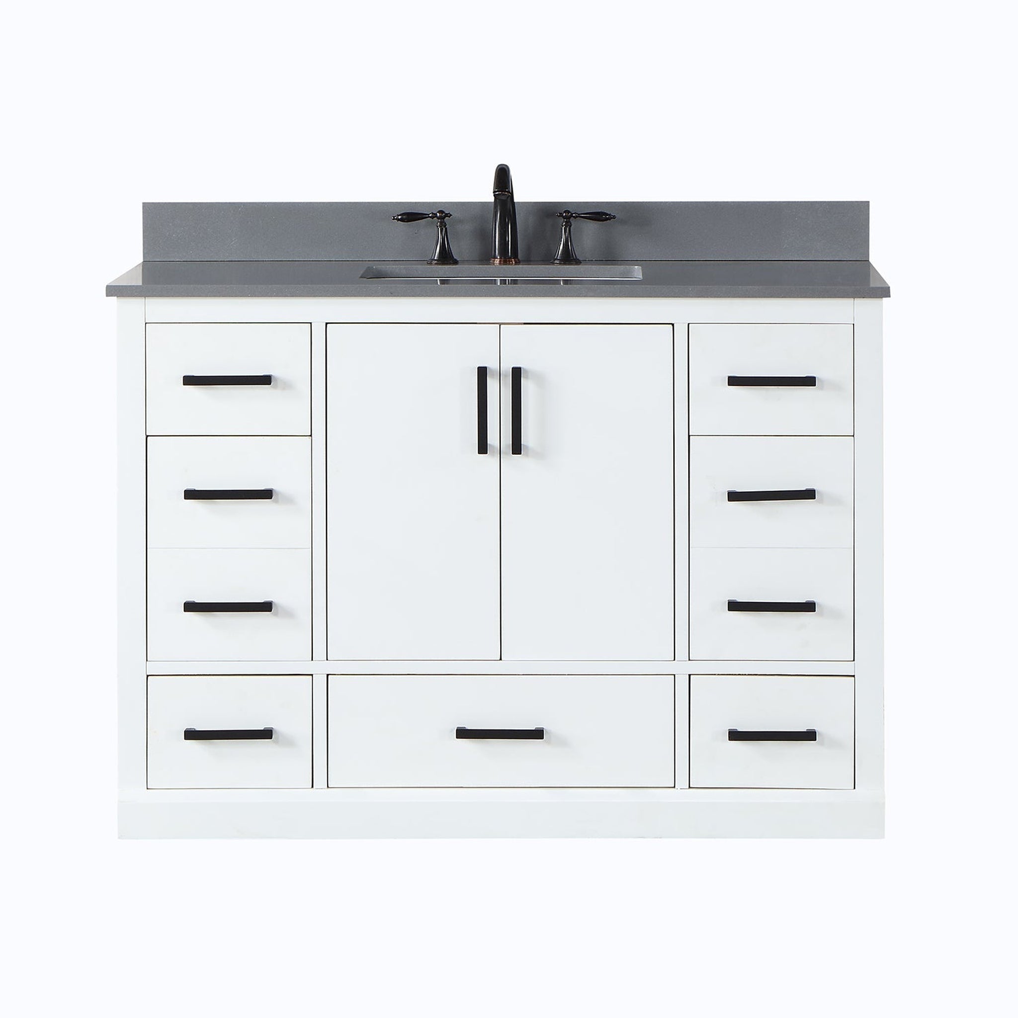 Altair Monna 48" White Freestanding Single Bathroom Vanity Set With Co ...