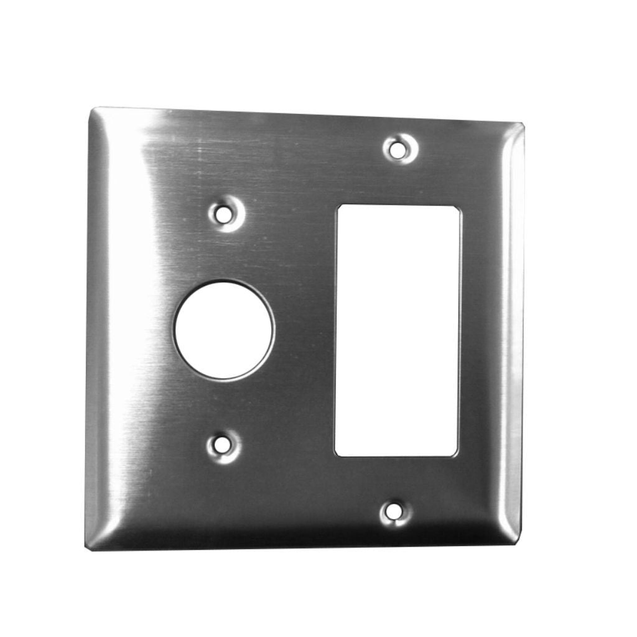 Amba Jeeves Brushed Stainless Steel Double Gang Plate – US Bath Store