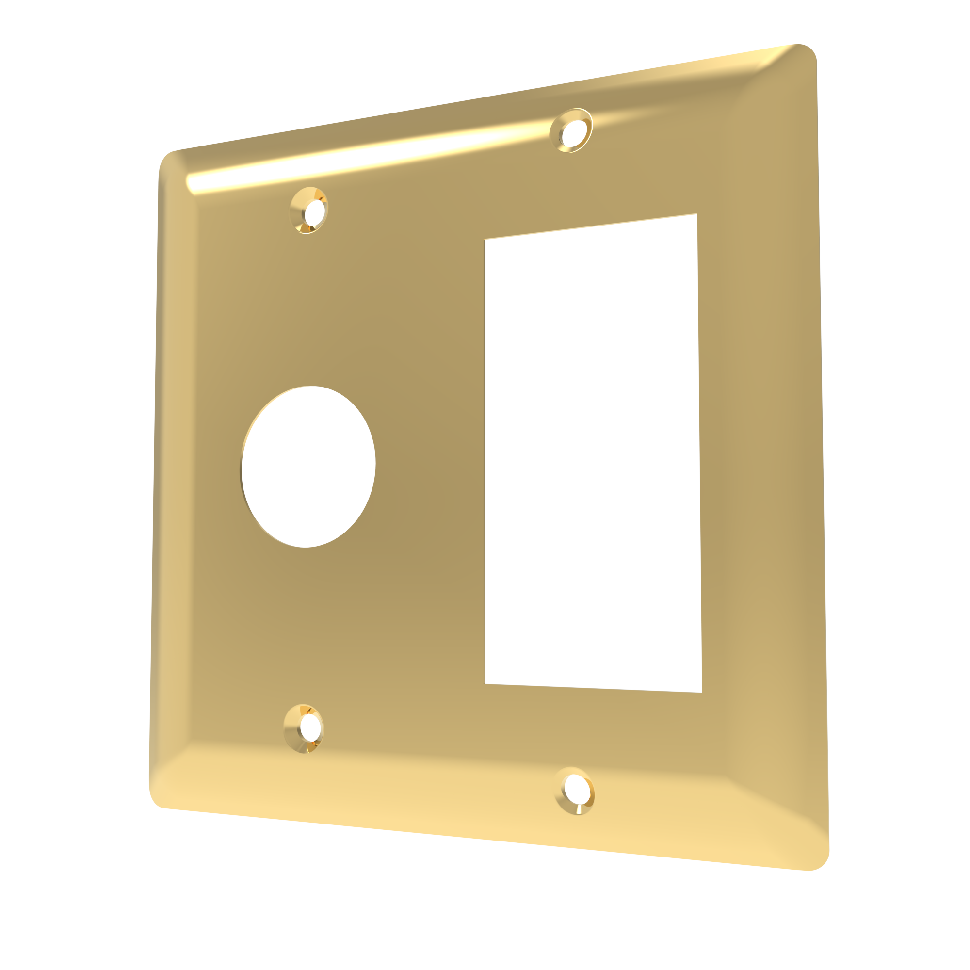 Amba Jeeves Polished Gold Double Gang Plate – US Bath Store