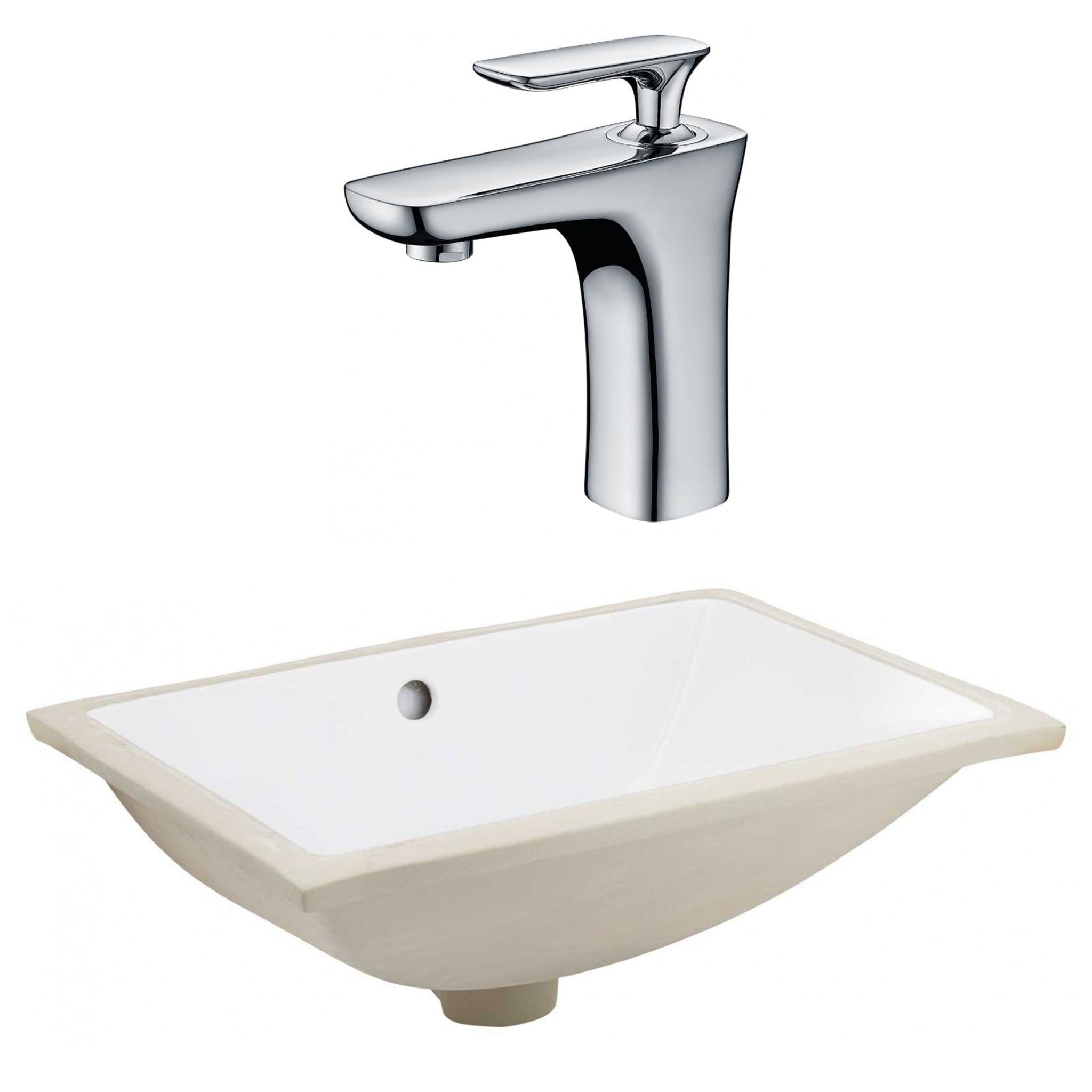 American Imaginations AI-23098 21" White Rectangular Ceramic Undermoun ...
