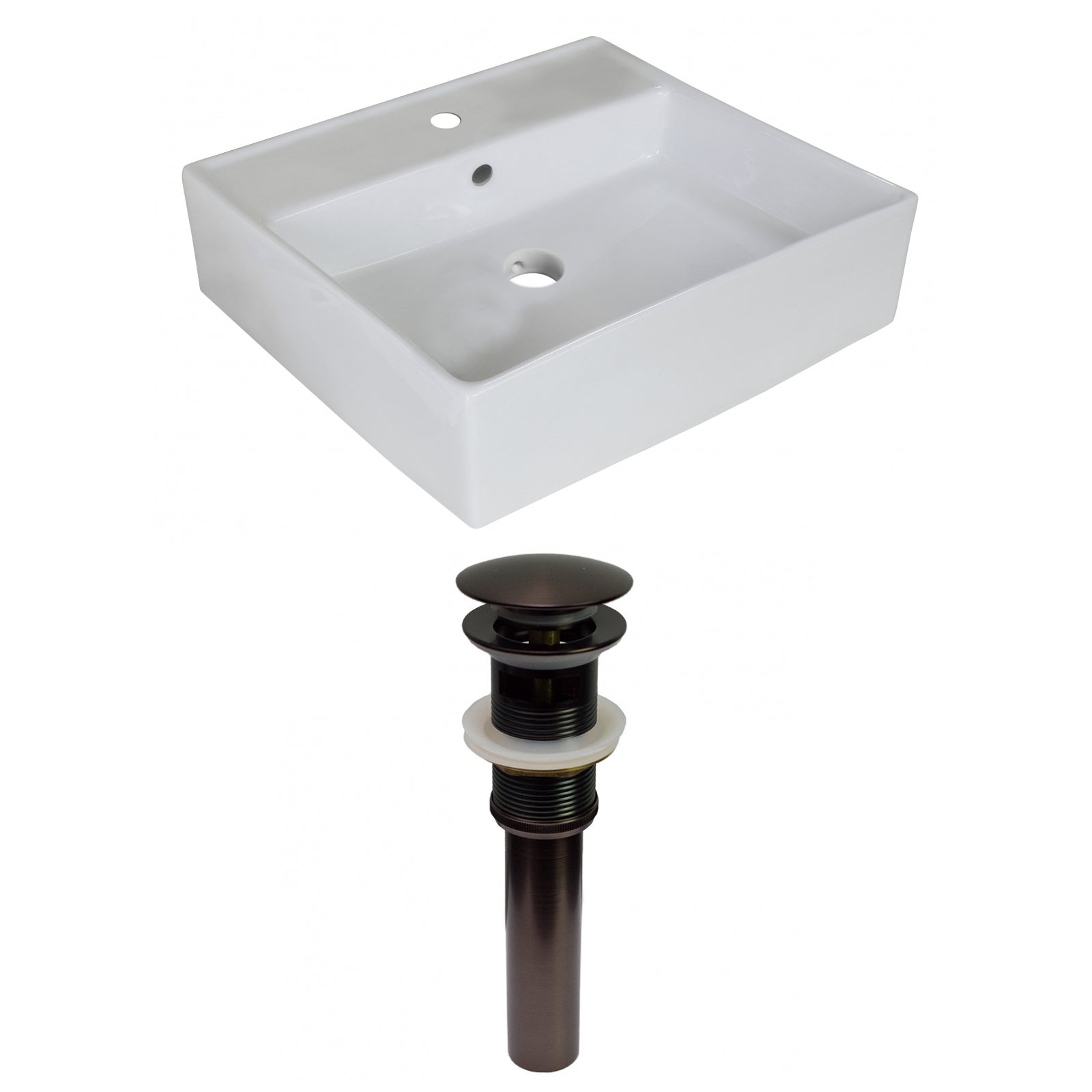 American Imaginations AI-31394 18" White Square Above Counter Modern B ...