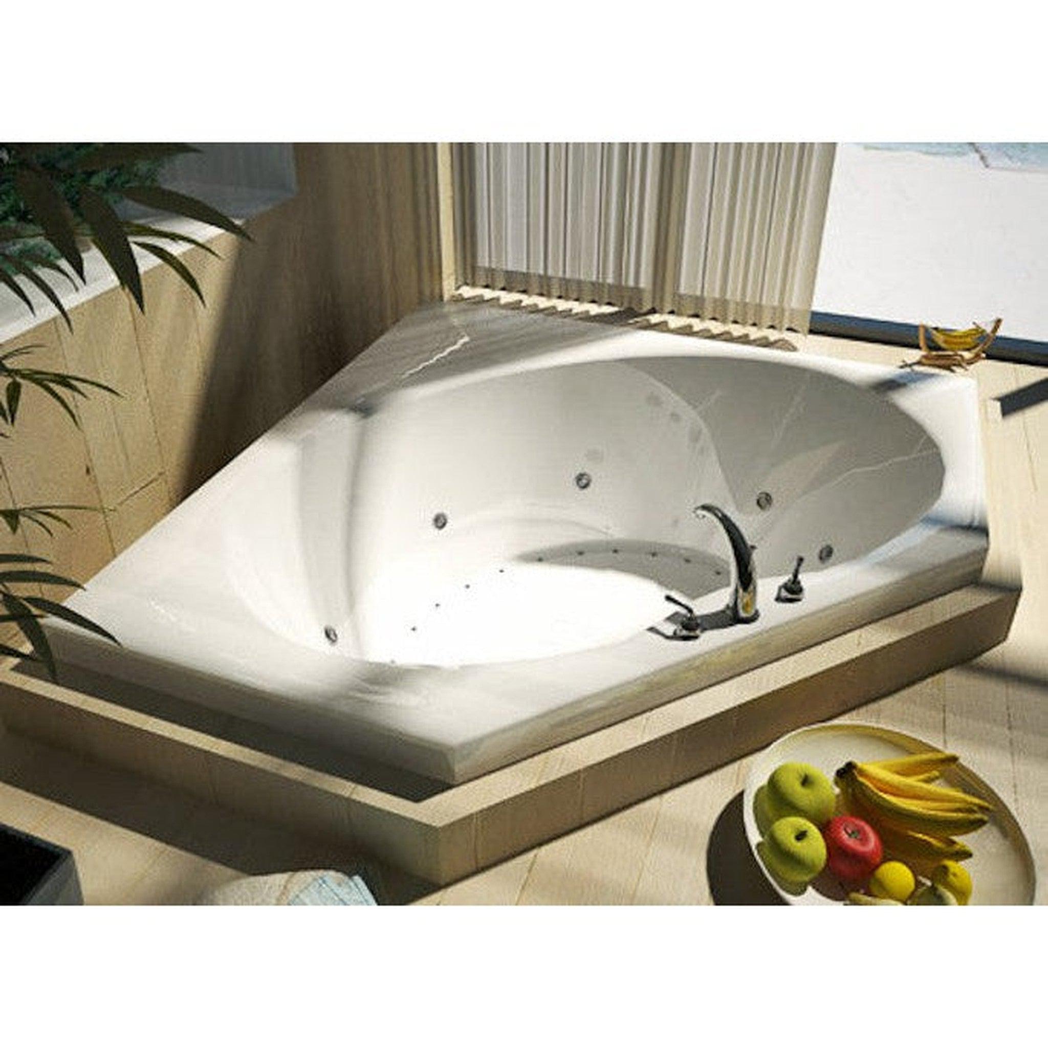 Atlantis Whirlpools Venus 60" x 60" White Acrylic Drop In Air Jetted B ...