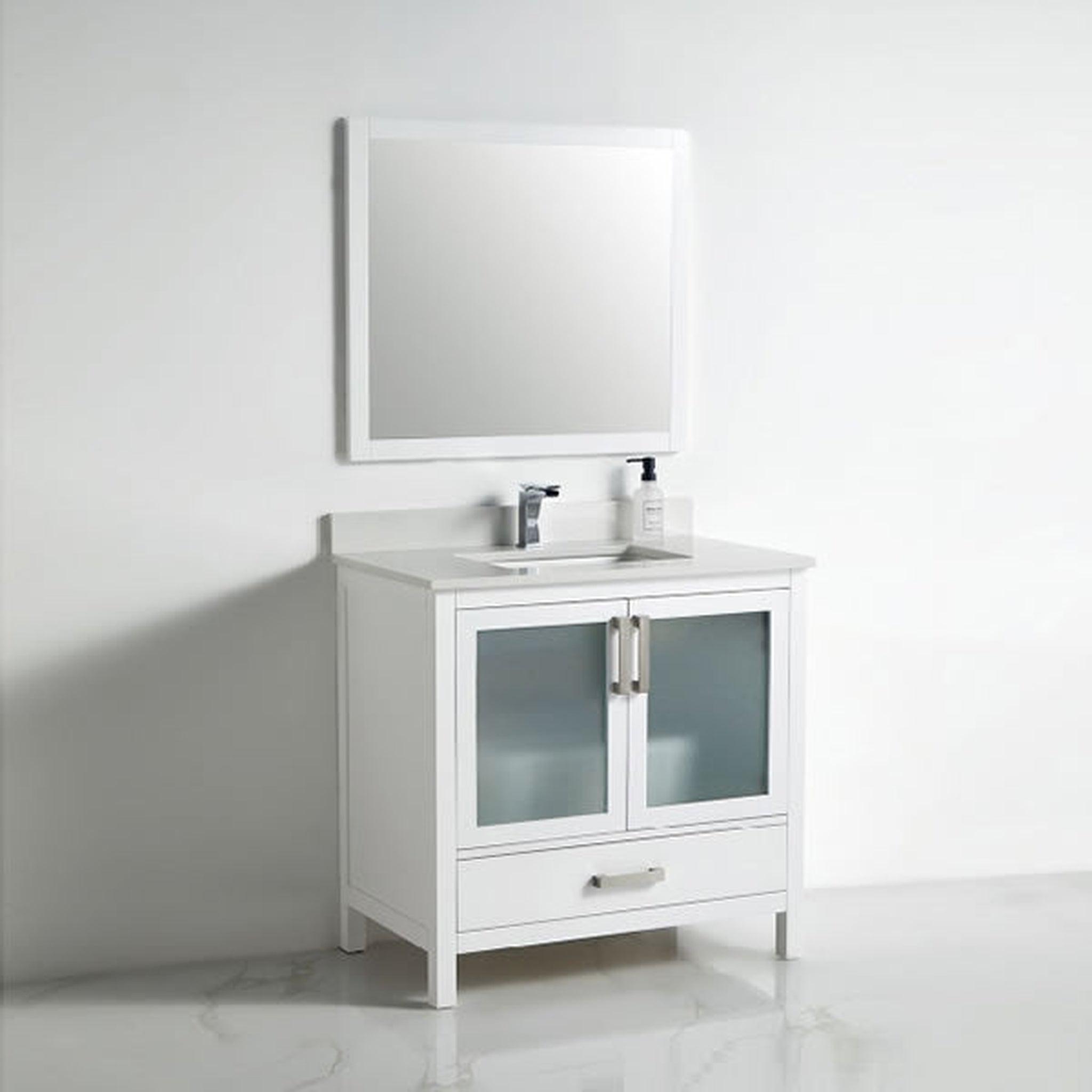 BNK BCB1336 Berlin Vanity Only Two-Door One Bottom Drawer Soft Close ...