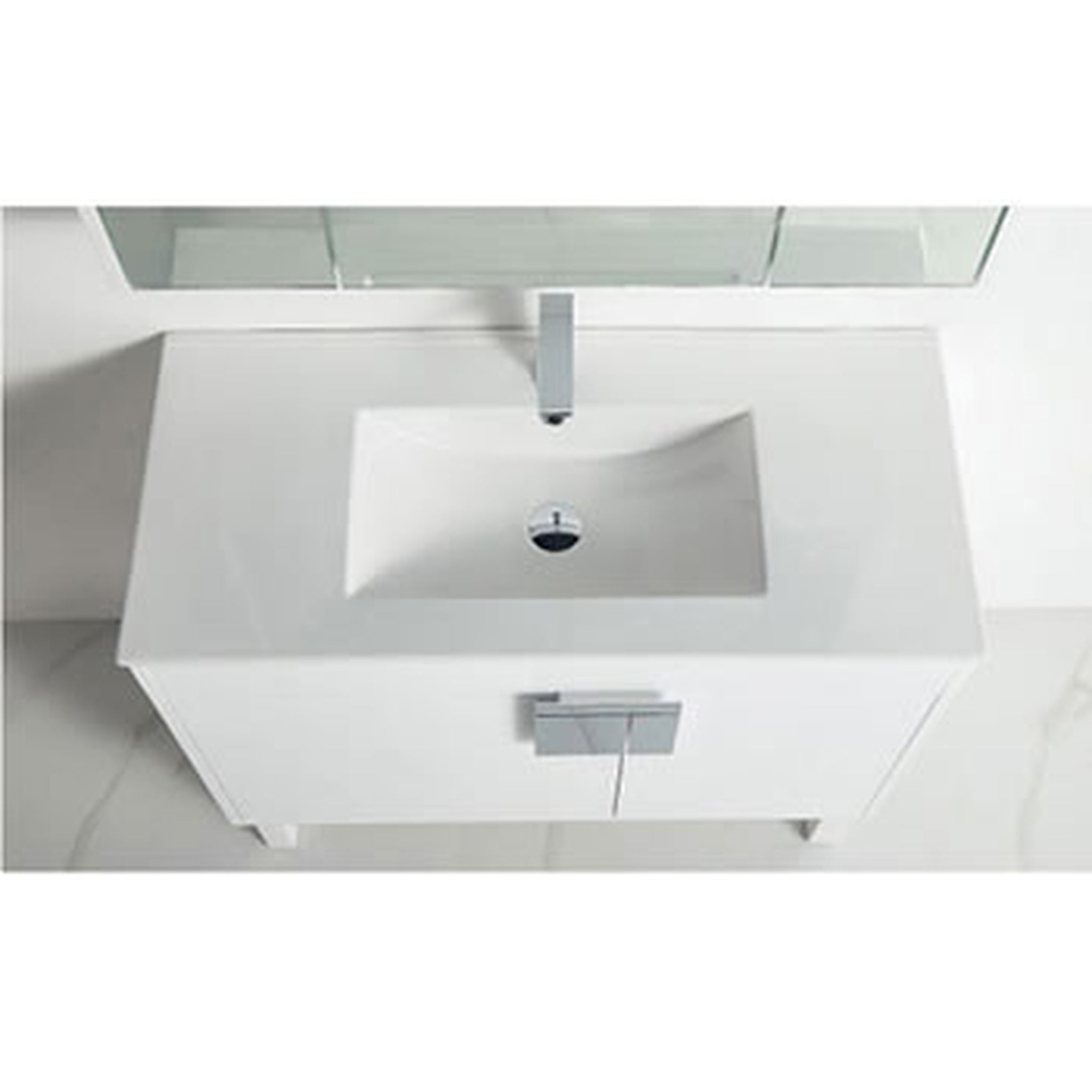 BNK BCB2140 Nairobi White Matt Vanity Only Three-Door One Inside Drawe ...