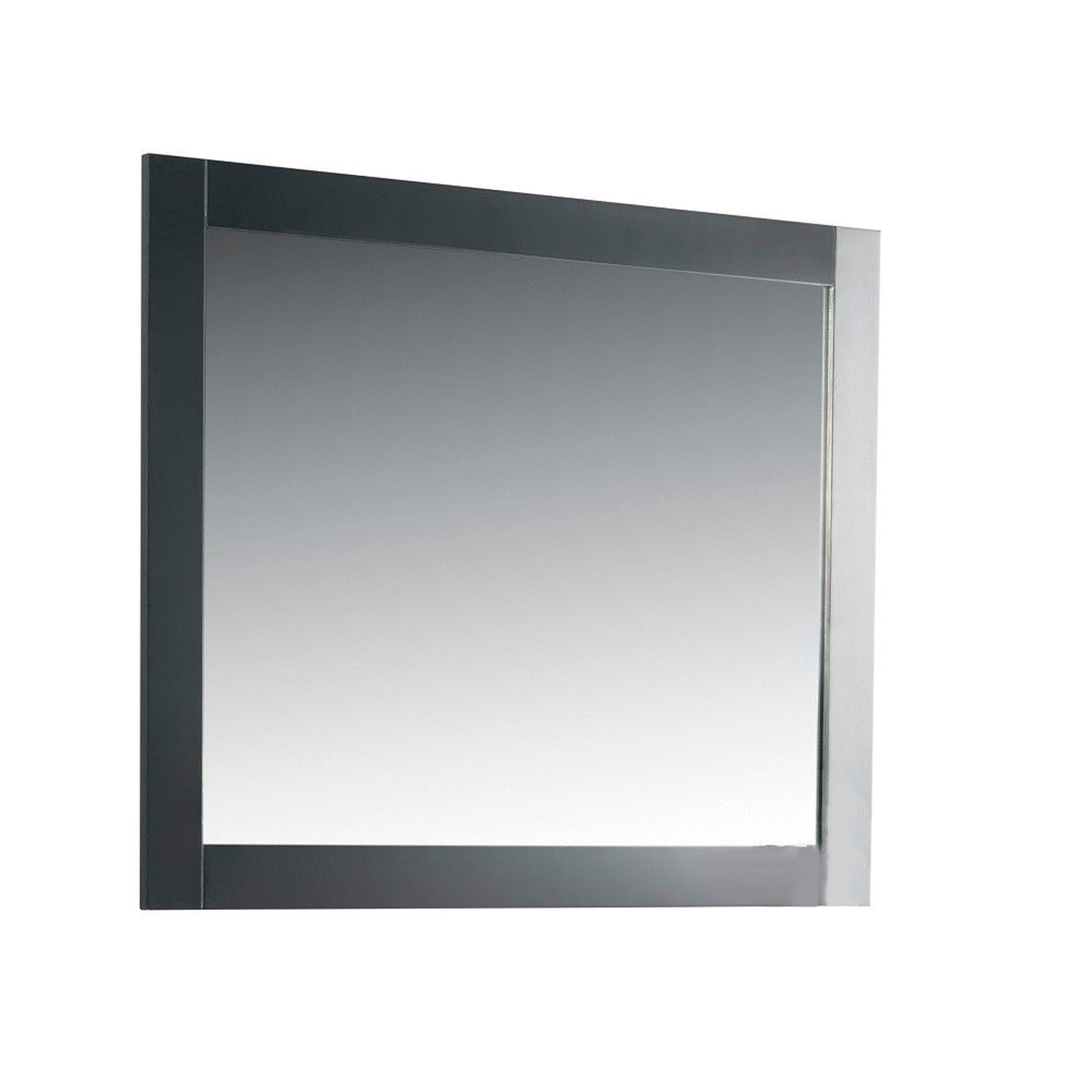 Bellaterra Home Milani 40" x 32" Dark Gray Rectangle Wall-Mounted Soli ...