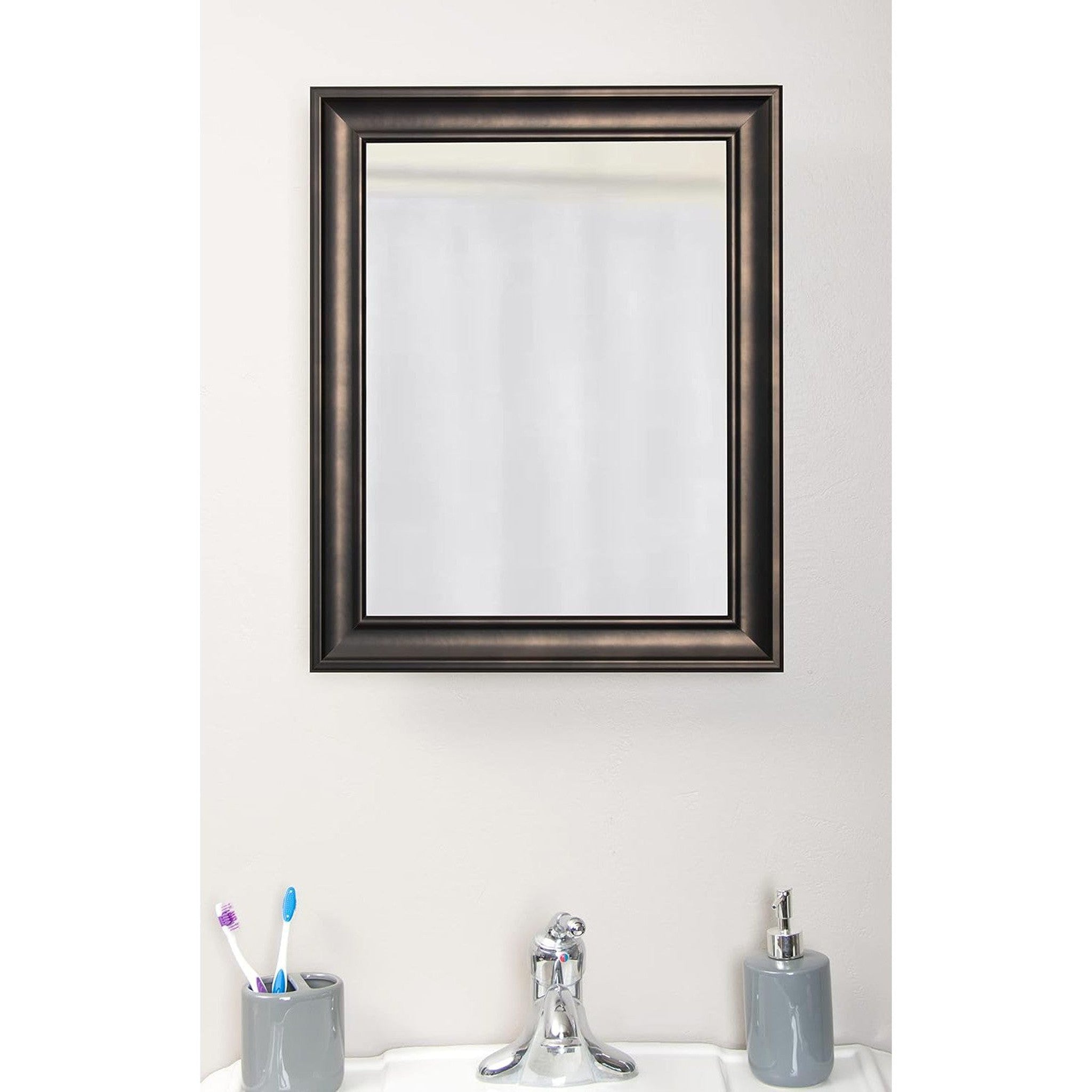 Brandtworks Framed Plastic 21" x 17" Cloudy Bronze Medicine Cabinet ...