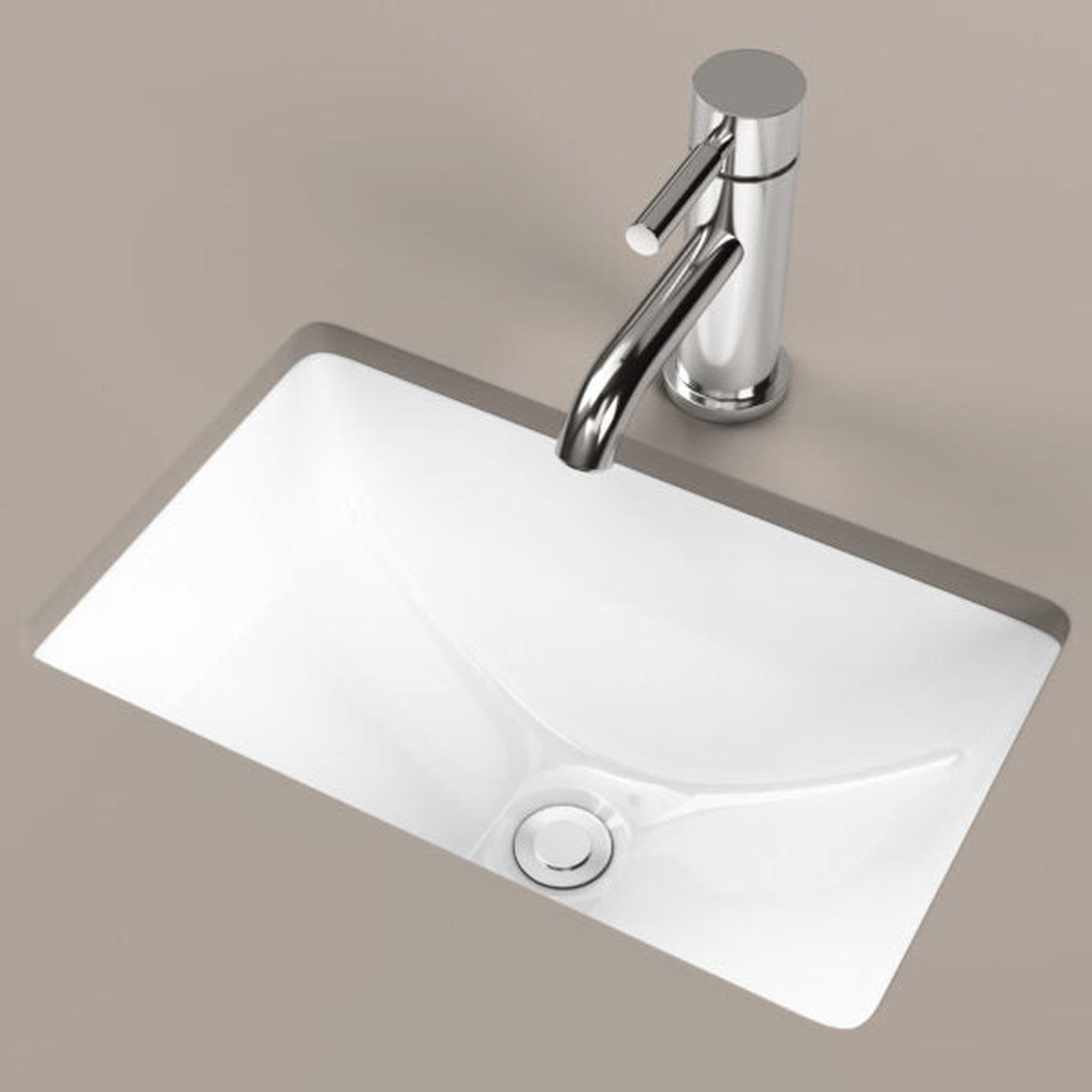 Cantrio Koncepts Rectangle White Porcelain Undermount Bathroom Lavator ...