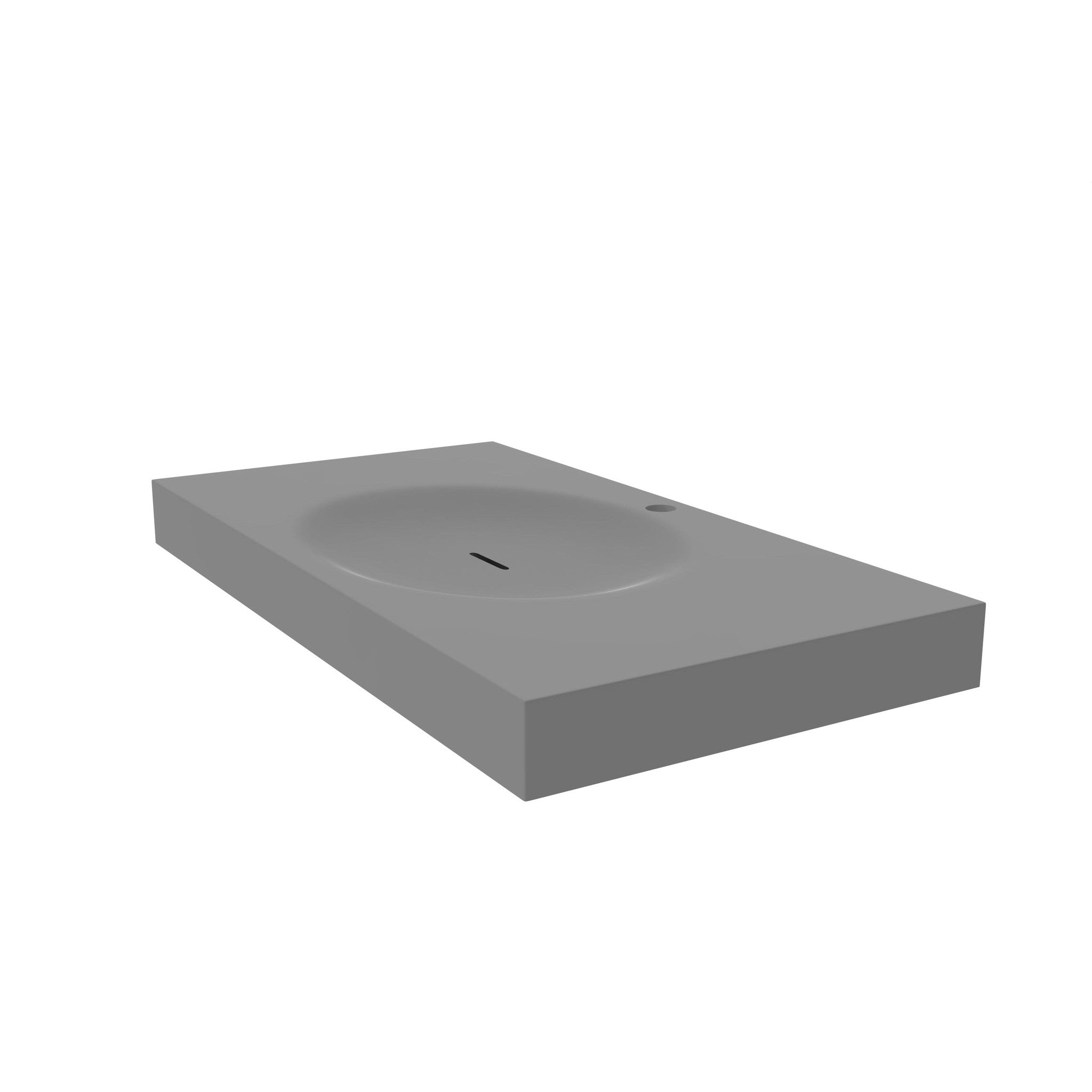 Castello USA Darleen 36" Gray Wall-Mounted Shallow Basin Bathroom Sink ...