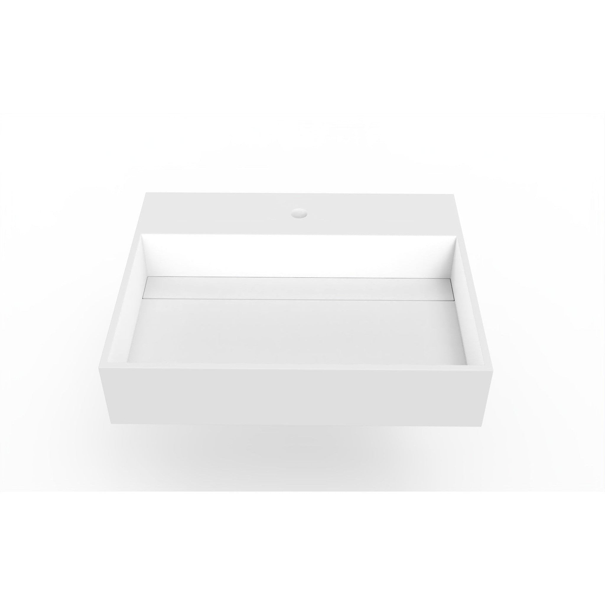 Castello USA Juniper 24" White Wall-Mounted Bathroom Sink With Faucet ...