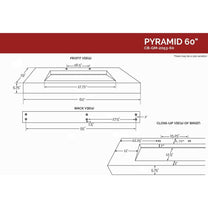 Castello USA Pyramid 60" White Wall-Mounted Bathroom Sink Without Fauc ...