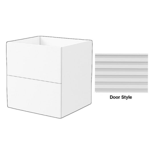 DM Bath 24" Dark Greige Finish Floating Bathroom Vanity with Horizonta ...