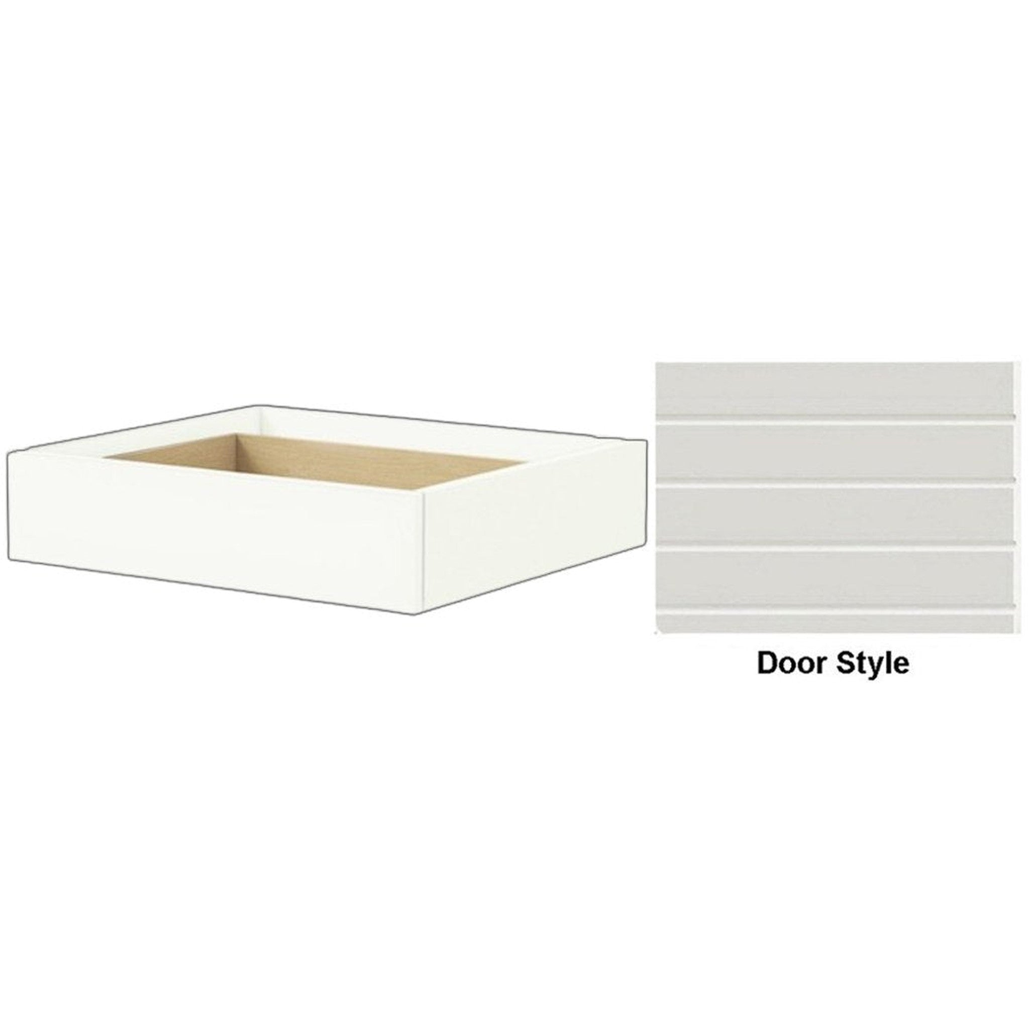 DM Bath 24" Light Greige Finish Make-Up Drawer Attachment with Horizon ...