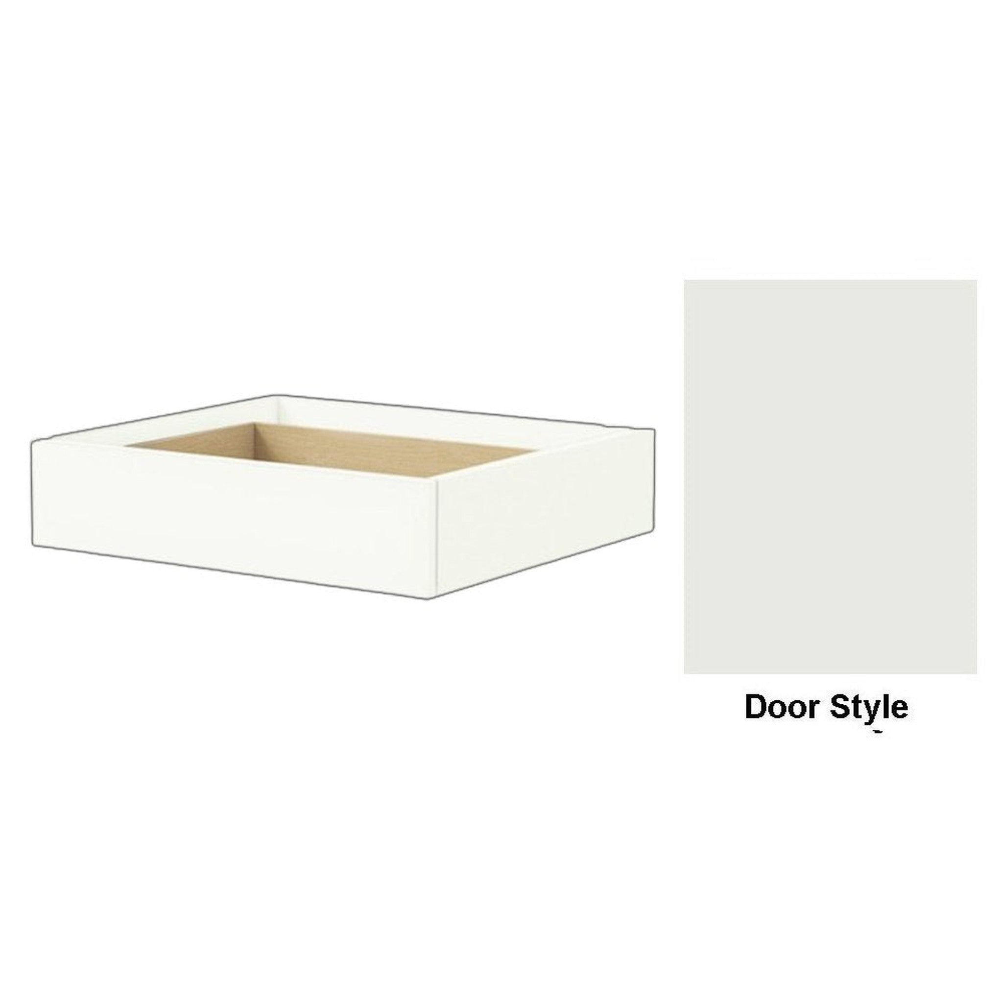 DM Bath 24" Navy Blue Finish Make-Up Drawer Attachment with Slab Door ...