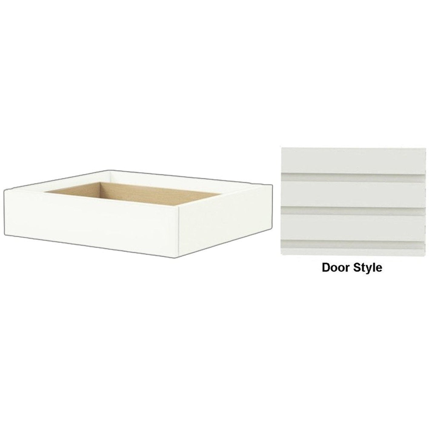 DM Bath 24" Whitewash Maple Stain Make-Up Drawer Attachment with Horiz ...