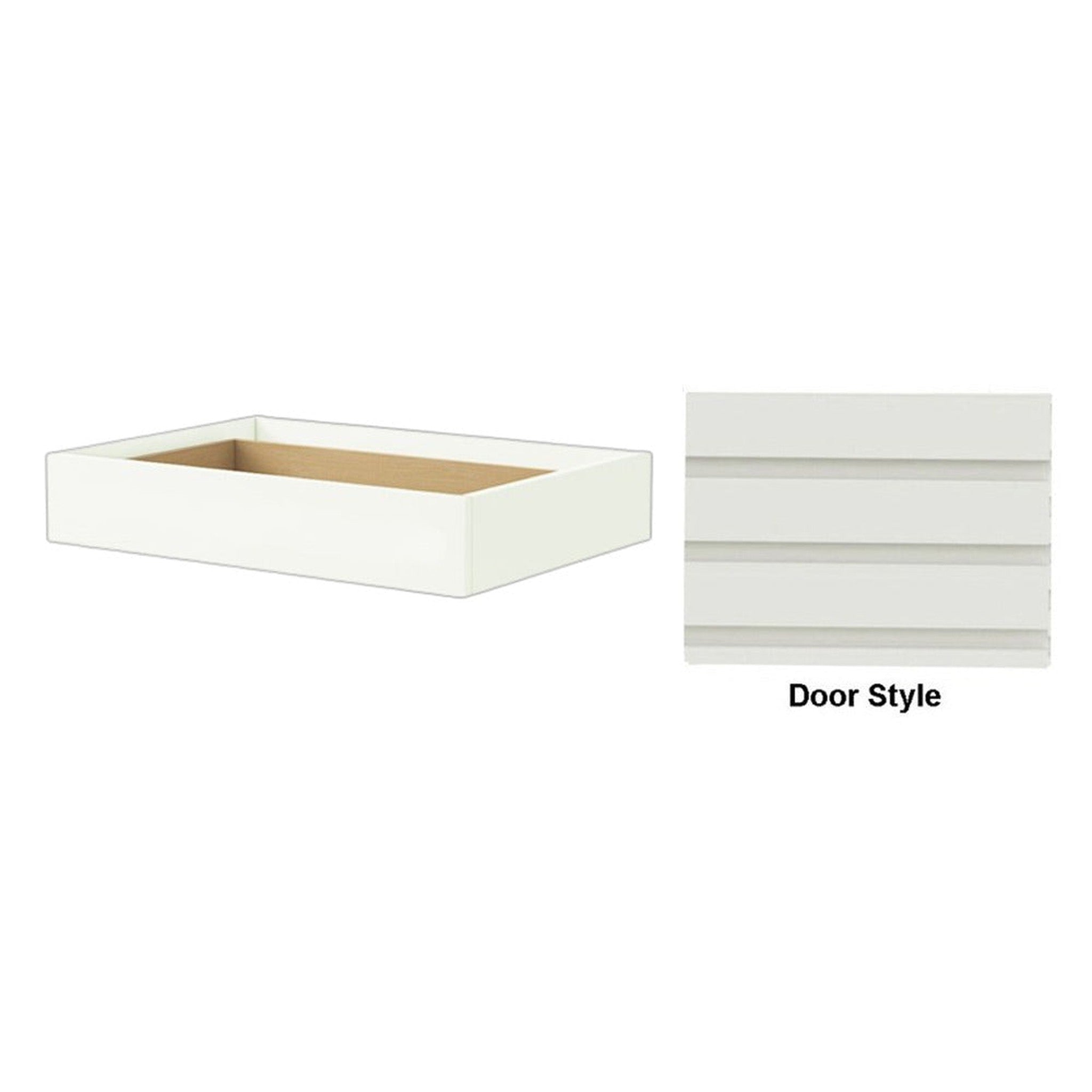 DM Bath 30" Blue Grey Finish Make-Up Drawer Attachment with Horizontal ...