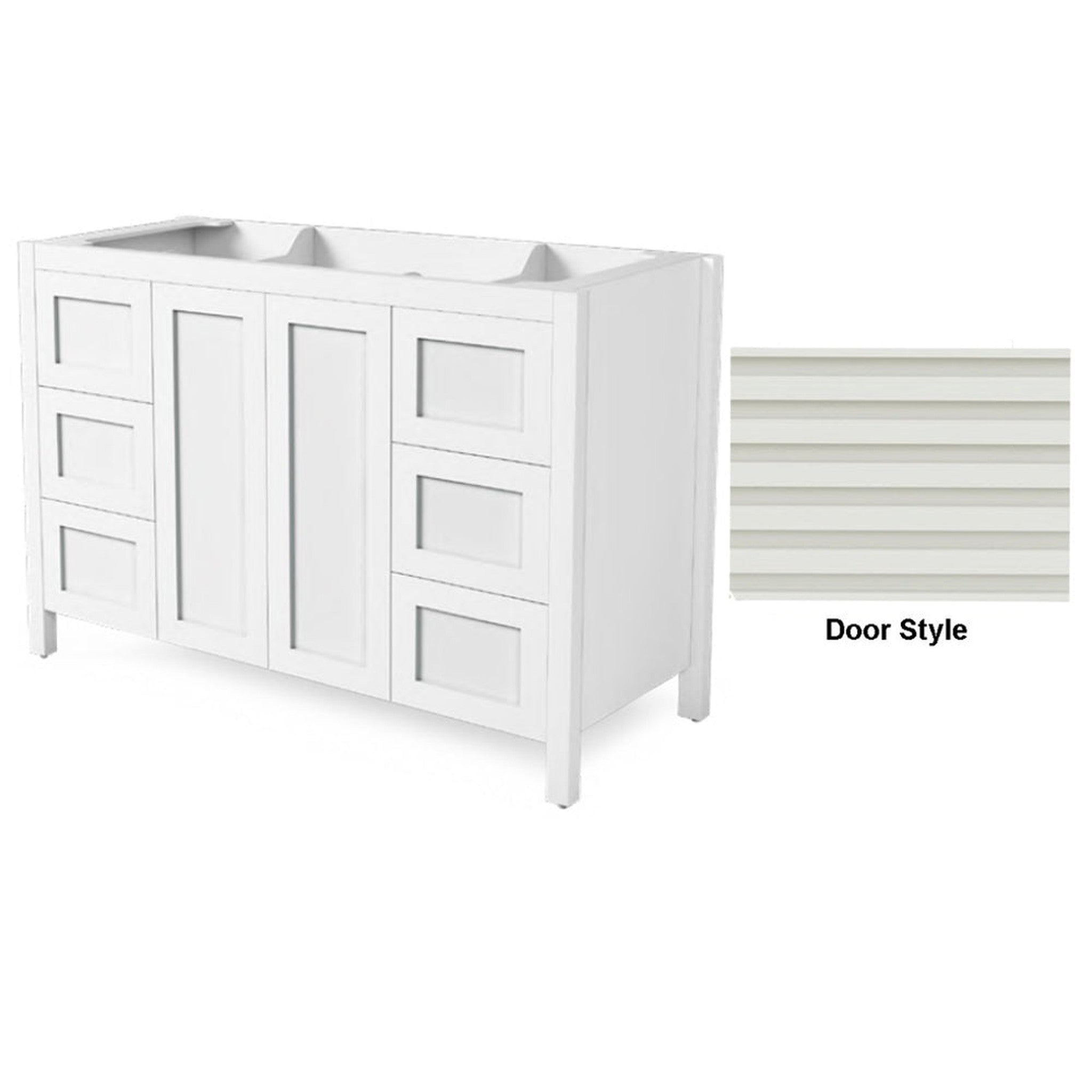 DM Bath 42" Winter Maple Stain Freestanding Bathroom Vanity with Horiz ...