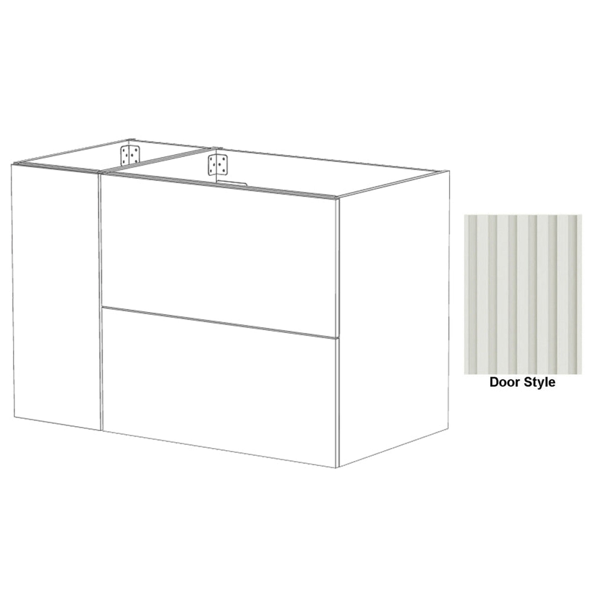 DM Bath AIRE Combo 42" Dark Greige Finish Floating Bathroom Vanity Mod ...