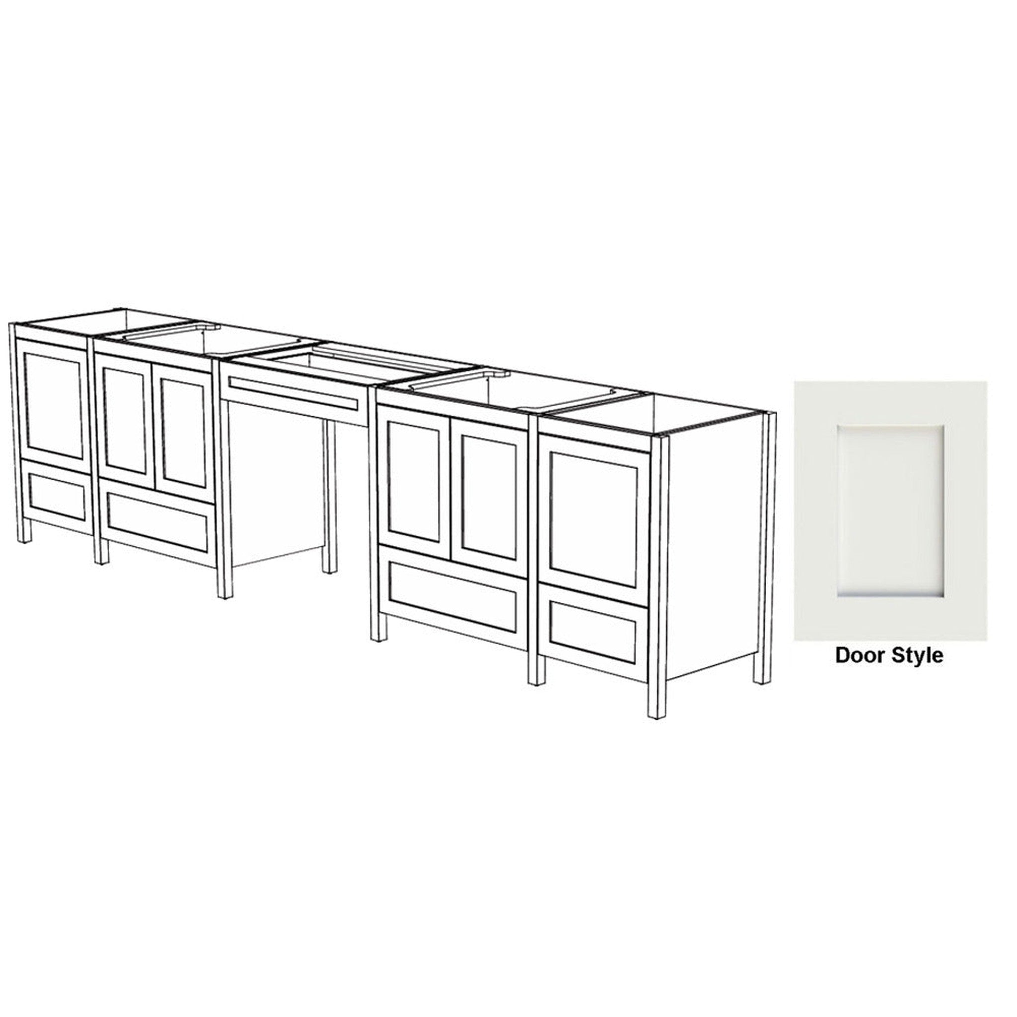 DM Bath AMIRA Combo 123" Walnut Maple Stain Freestanding Bathroom Vani ...