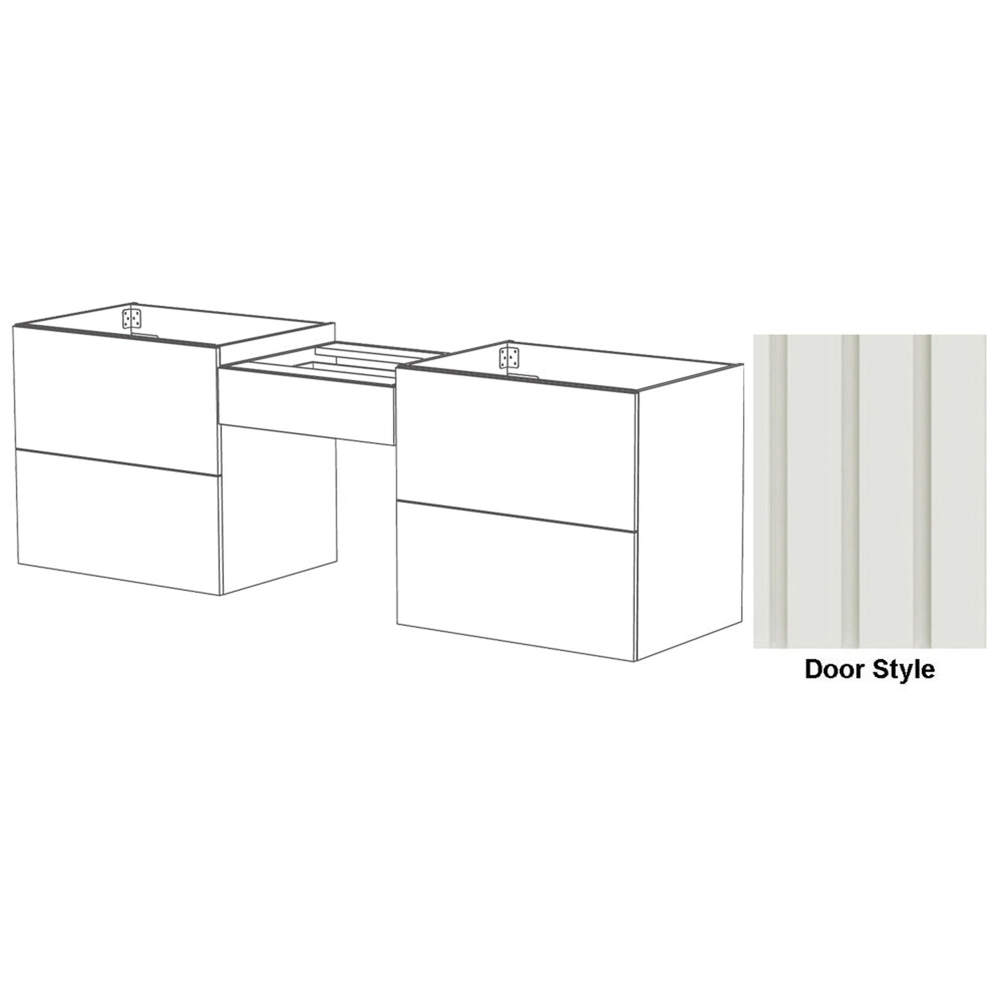 DM Bath Dove Combo 96" Sage Green Finish Floating Bathroom Vanity Modu ...