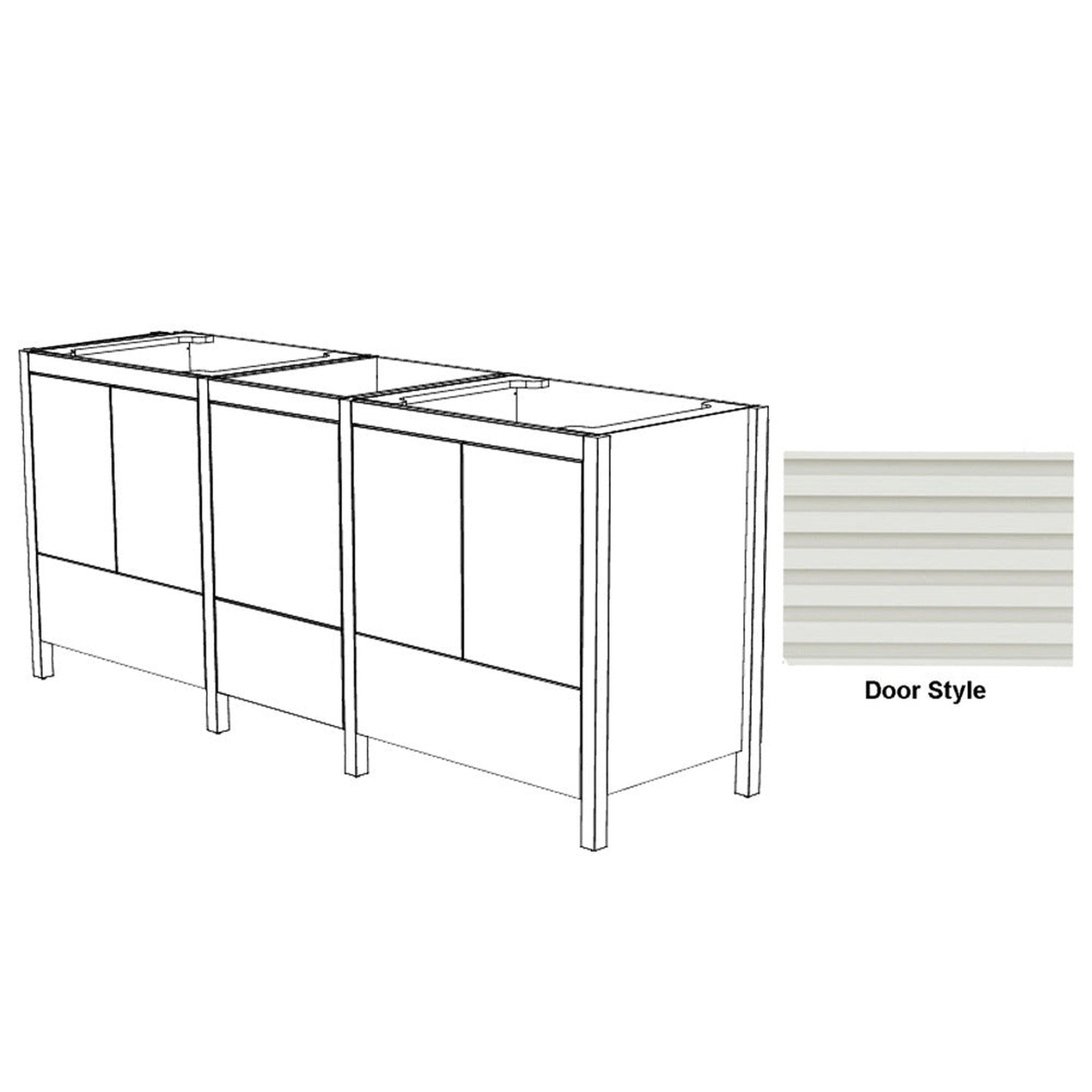 DM Bath ISA Combo 102" Toffee Maple Stain Two Freestanding Bathroom Va ...