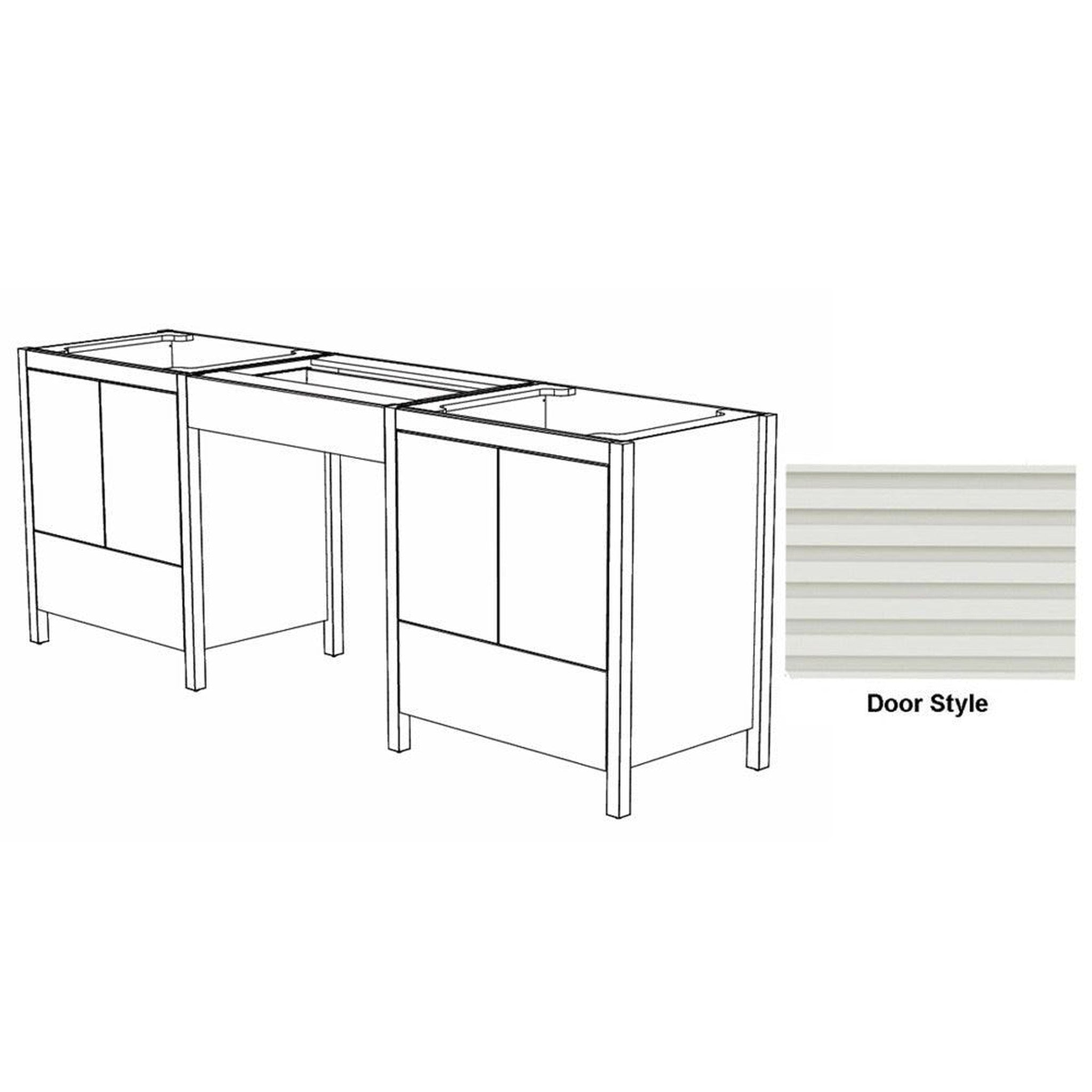 DM Bath MILA Combo 78" Dark Greige Finish Freestanding Bathroom Vanity ...