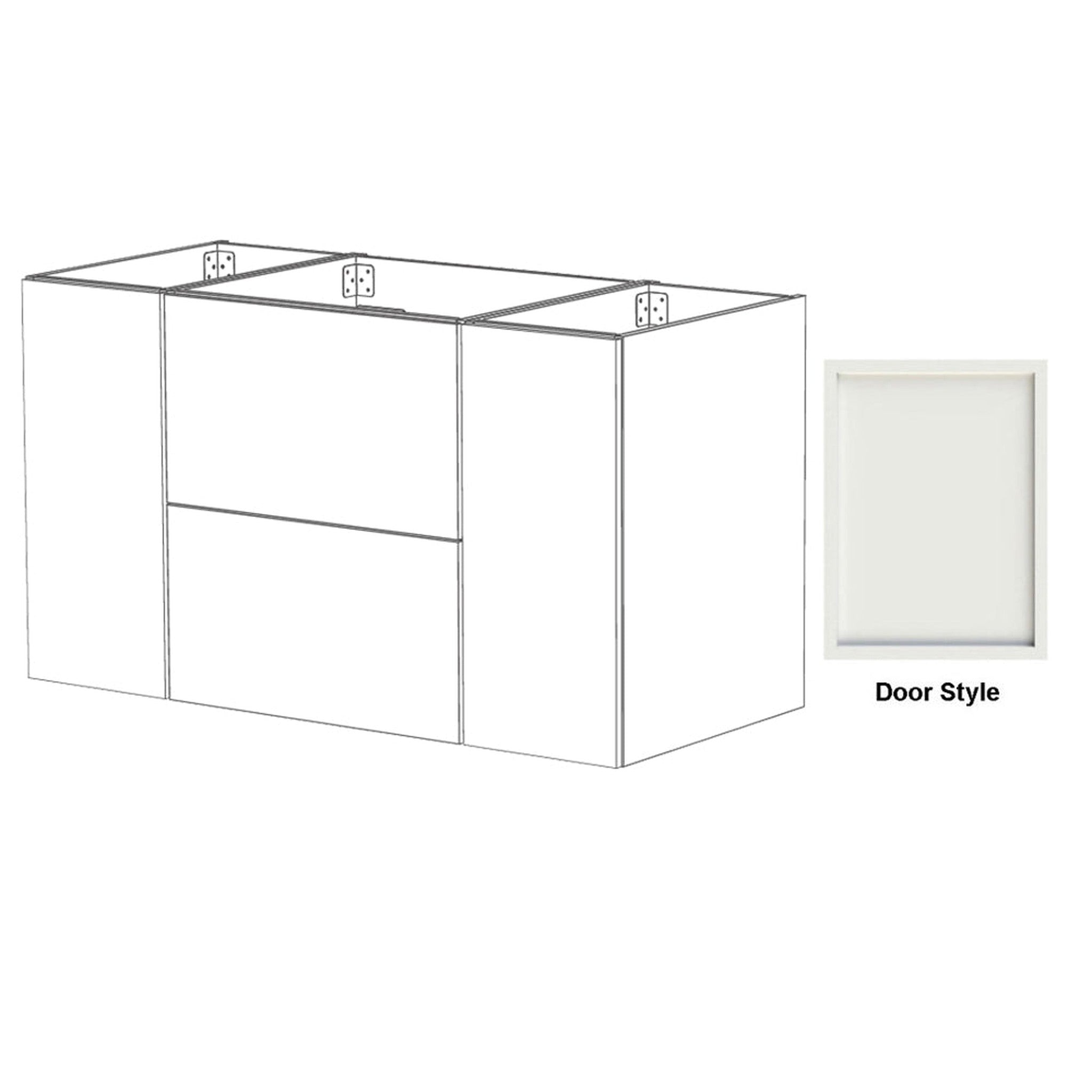 DM Bath NOVA Combo 60" Dark Greige Finish Floating Bathroom Vanity Mod ...