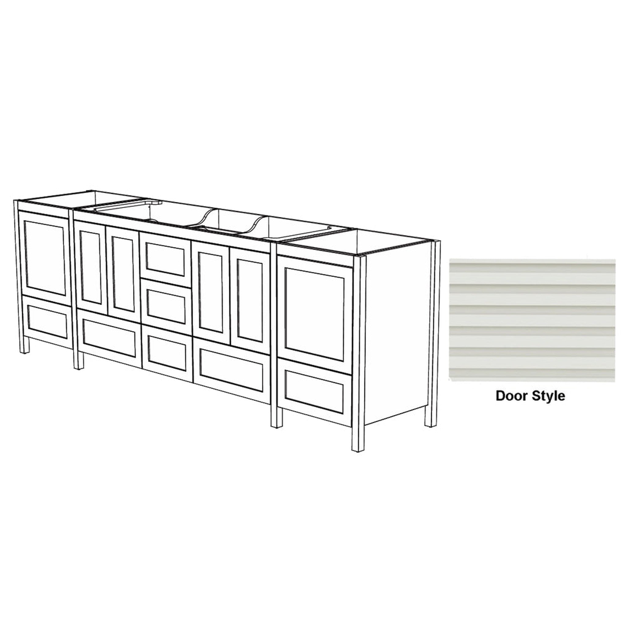 DM Bath OLI Combo 99" Iron Grey Finish Freestanding Double Bathroom Va ...