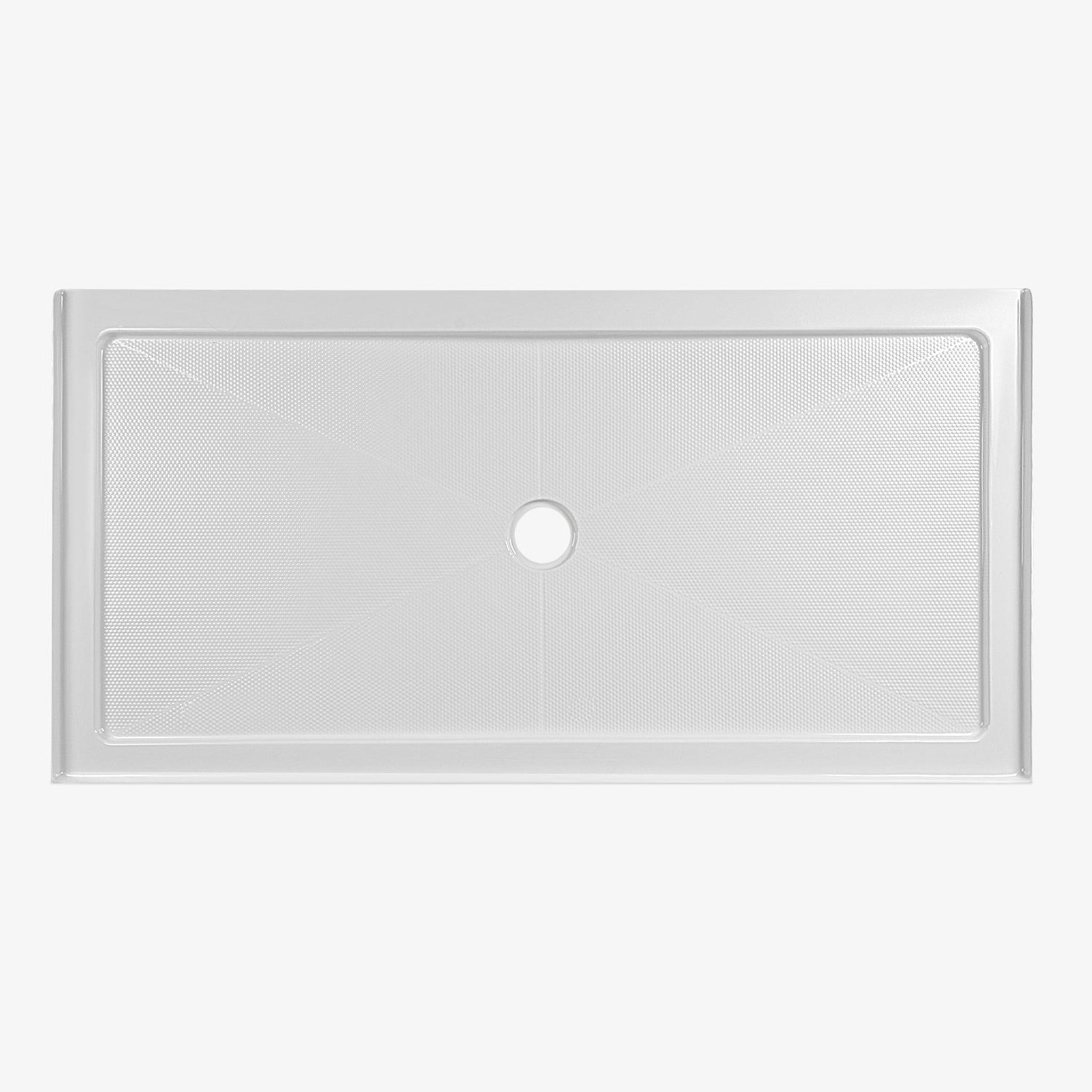 DeerValley 60" x 36" Rectangular White Non-slip Design Shower Base – US ...
