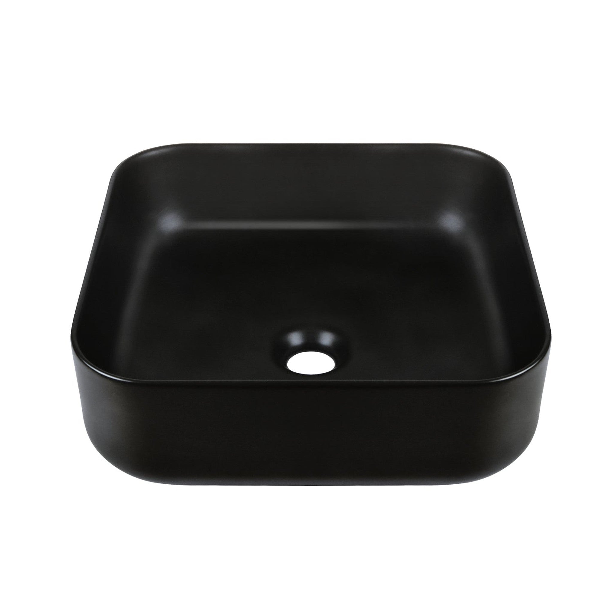 DeerValley Ace 15" Square Black Vessel Bathroom Sink – US Bath Store