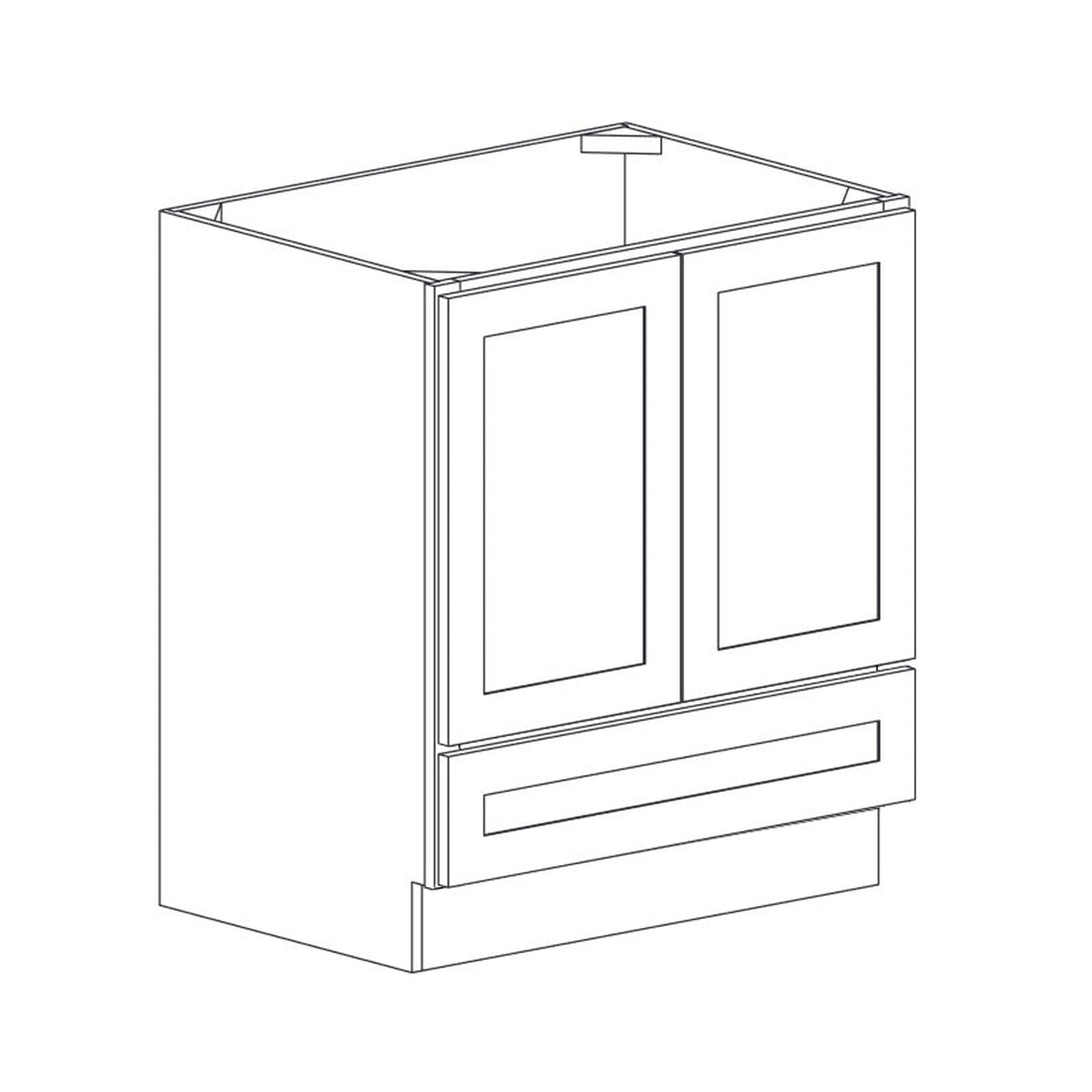 Domain Cabinets VSD24-CSE-SD Coastal Shaker 24" x 35" With 2 Doors and ...