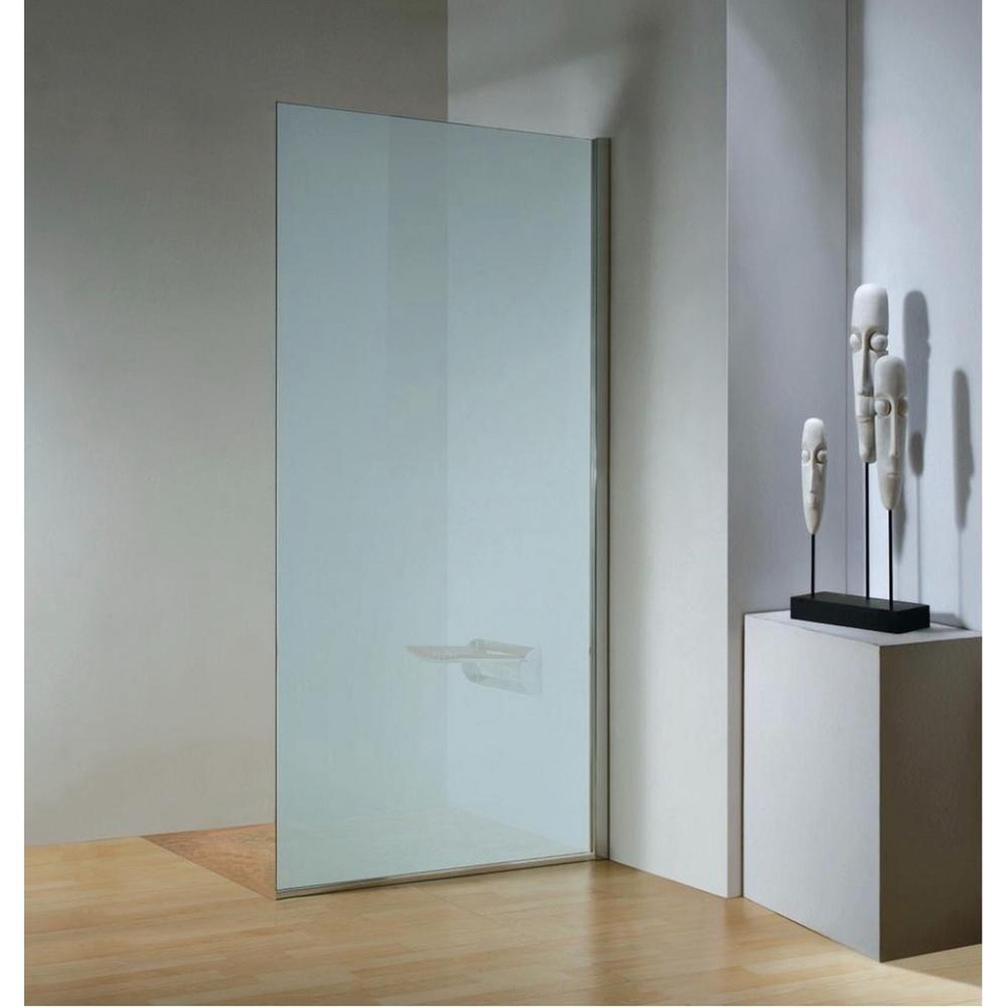 Dreamwerks 35" x 79" Frosted Glass Frameless Fixed Walk-in Shower Door ...
