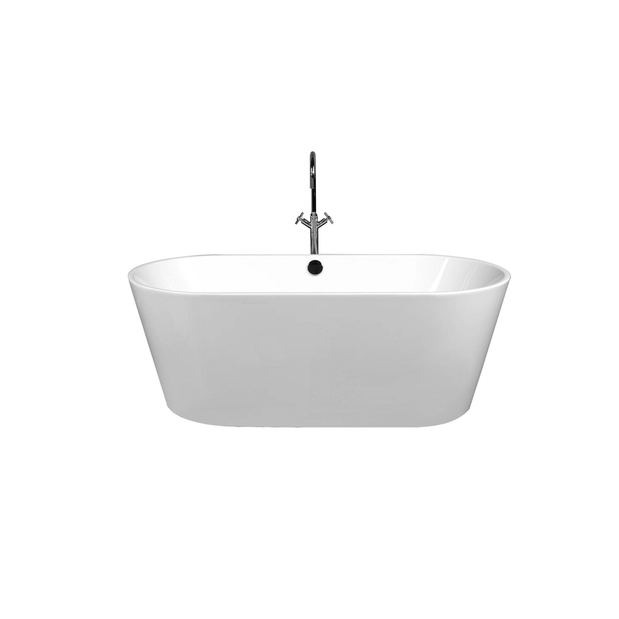 Duko Sky Sea 67" Round White Acrylic Bathtub – US Bath Store