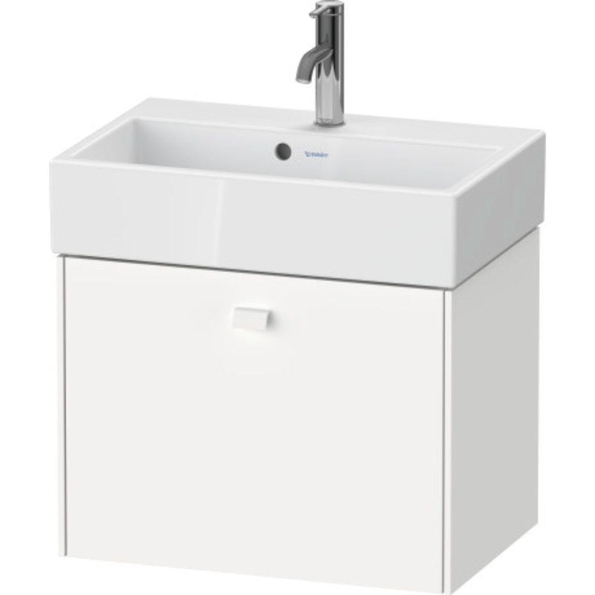 Duravit Brioso 23" x 17" x 15" One Drawer Wall-Mount Vanity Unit in Wh ...