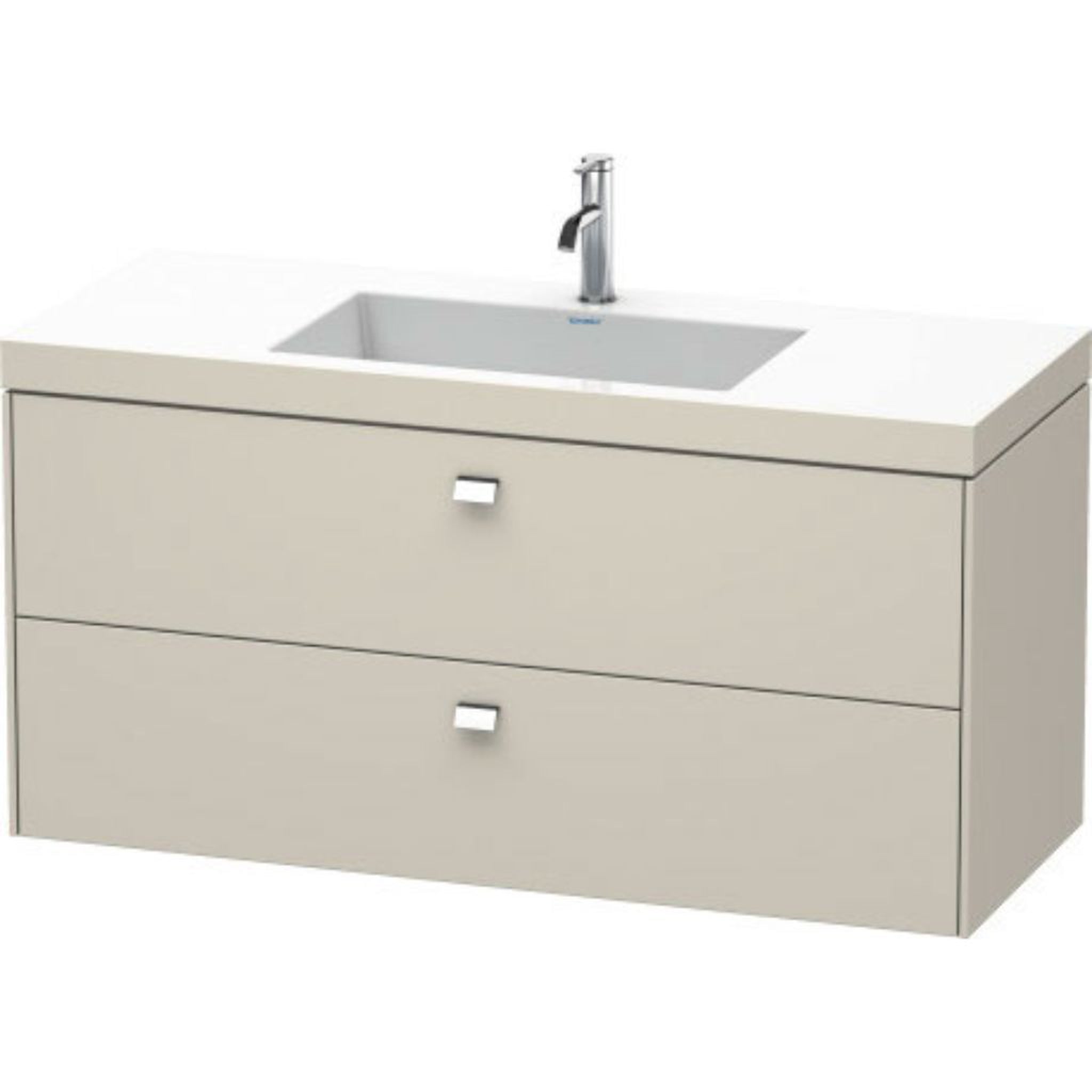 Duravit Brioso 47" x 24" x 19" Two Drawer C-Bonded Wall-Mount Vanity K ...