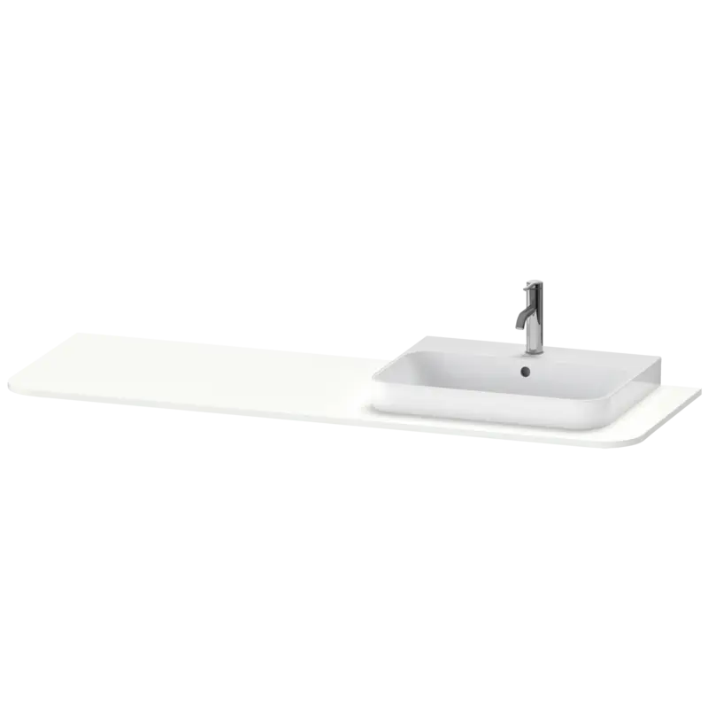 Duravit Happy D.2 51" x 22" White Satin Matt Console With One Sink Cut ...