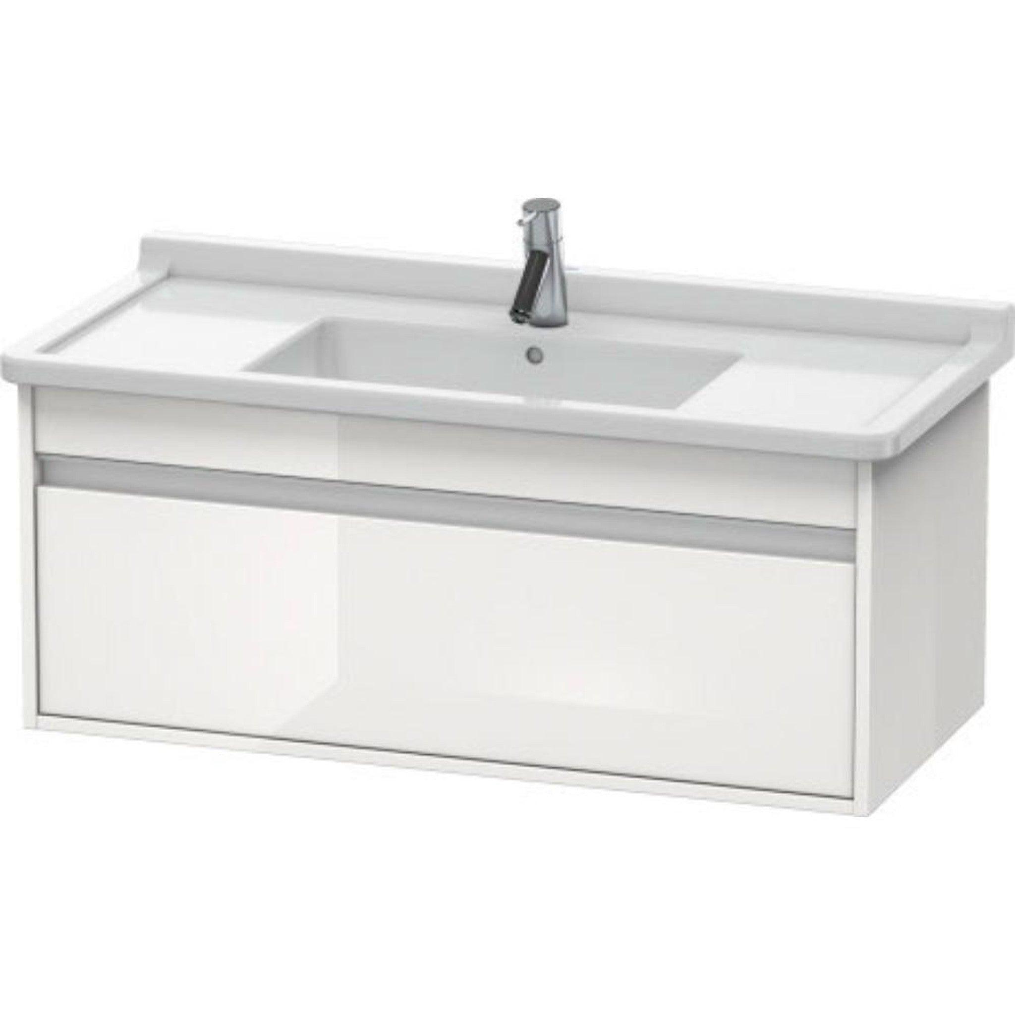 Duravit Ketho 39" x 16" x 18" Wall-Mount Vanity Unit in White High Glo ...