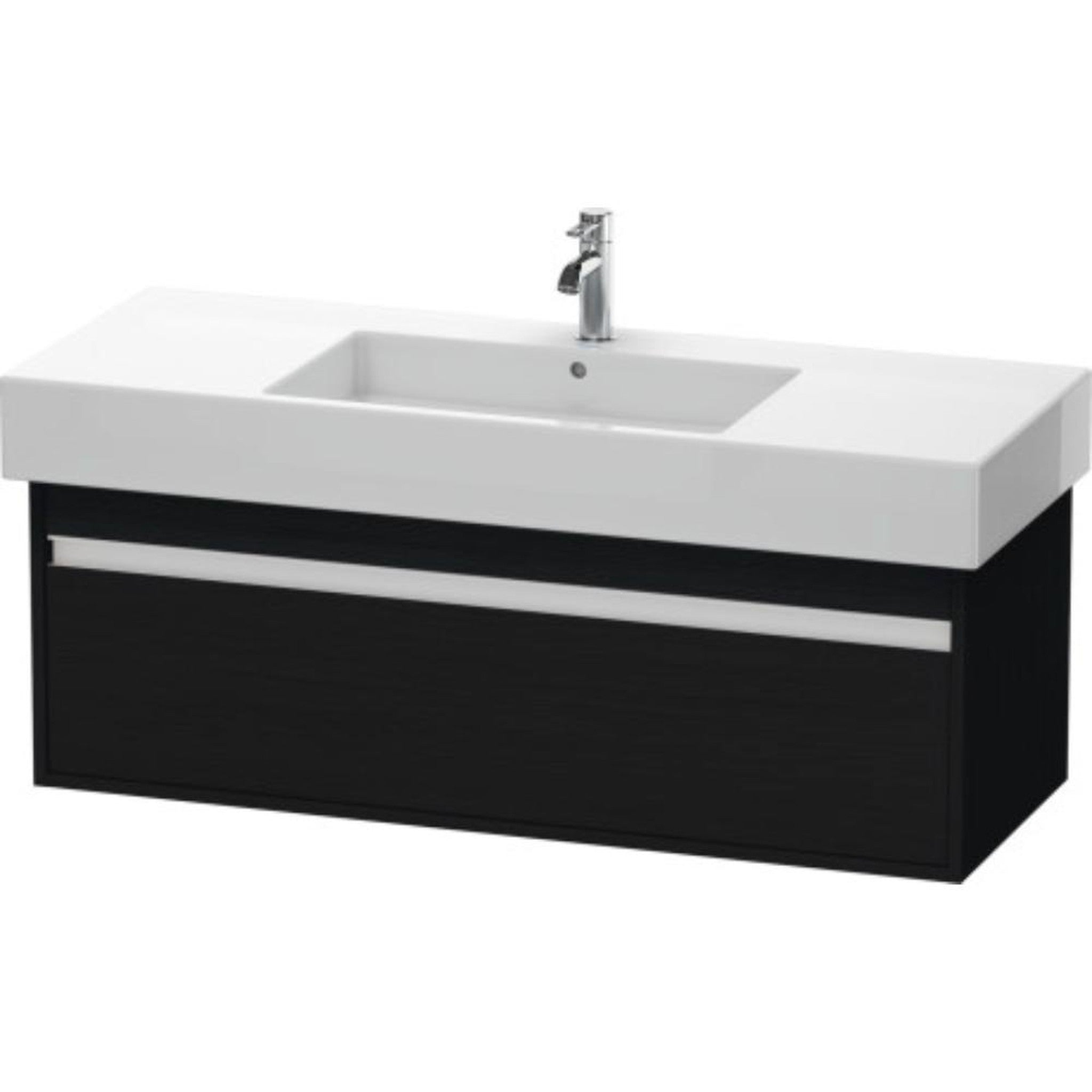 Duravit Ketho 47" x 16" x 18" Wall-Mount Vanity Unit in Oak Black (KT6 ...