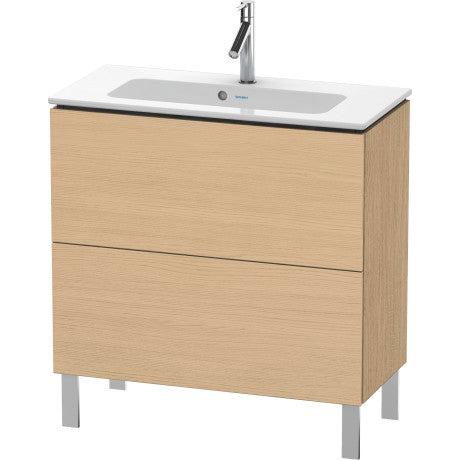 Duravit L-Cube 32" x 28" x 15" Natural Oak Two Drawer Floorstanding Va ...